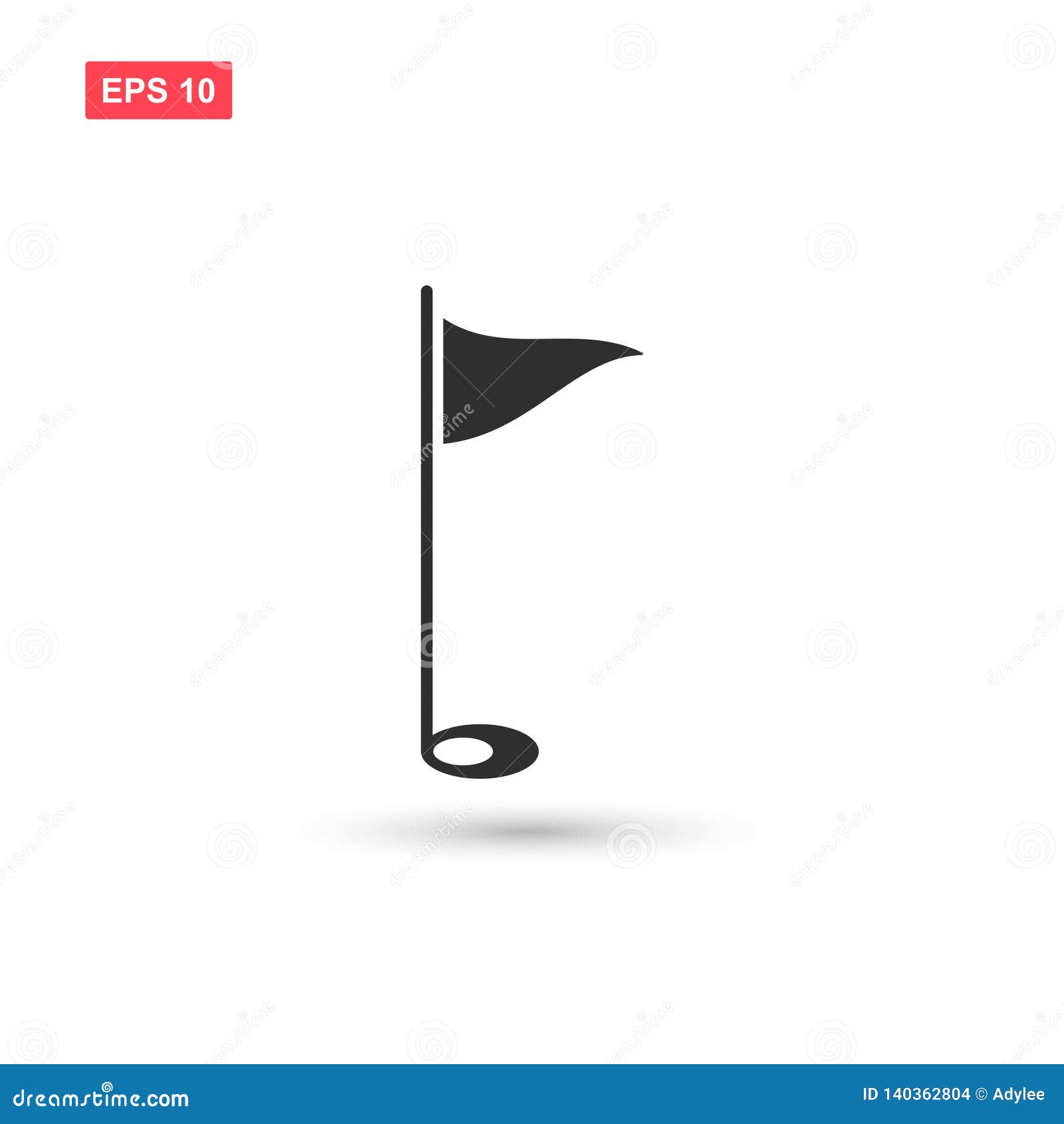 Golf Flag Icon Vector Isolated 3 Stock Vector - Illustration of filled ...