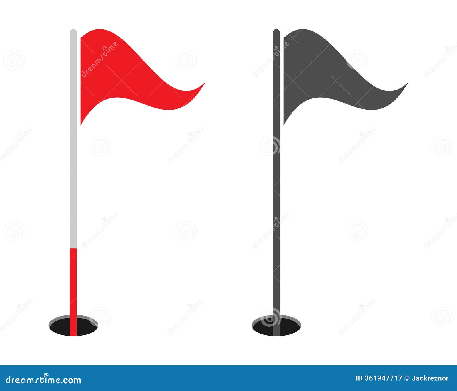 Golf Flags With Number Of Winner, Contest Vector | CartoonDealer.com ...
