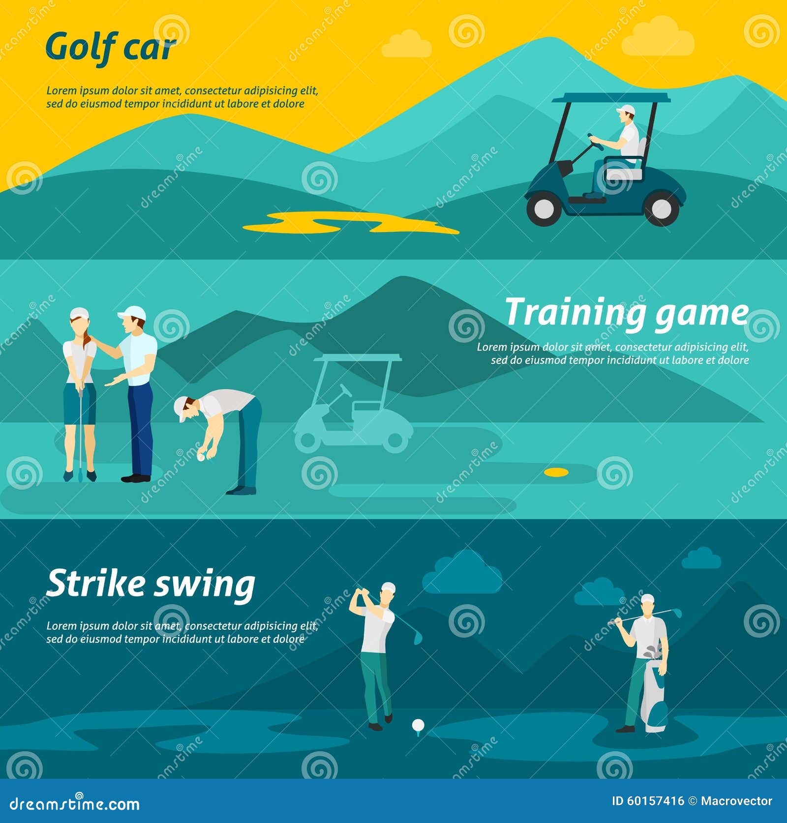 Golf Horizontal Stock Illustrations – 622 Golf Horizontal Stock ...