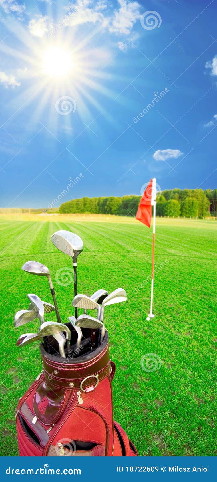 Golf game. stock image. Image of equipment, grass, ball - 18722609