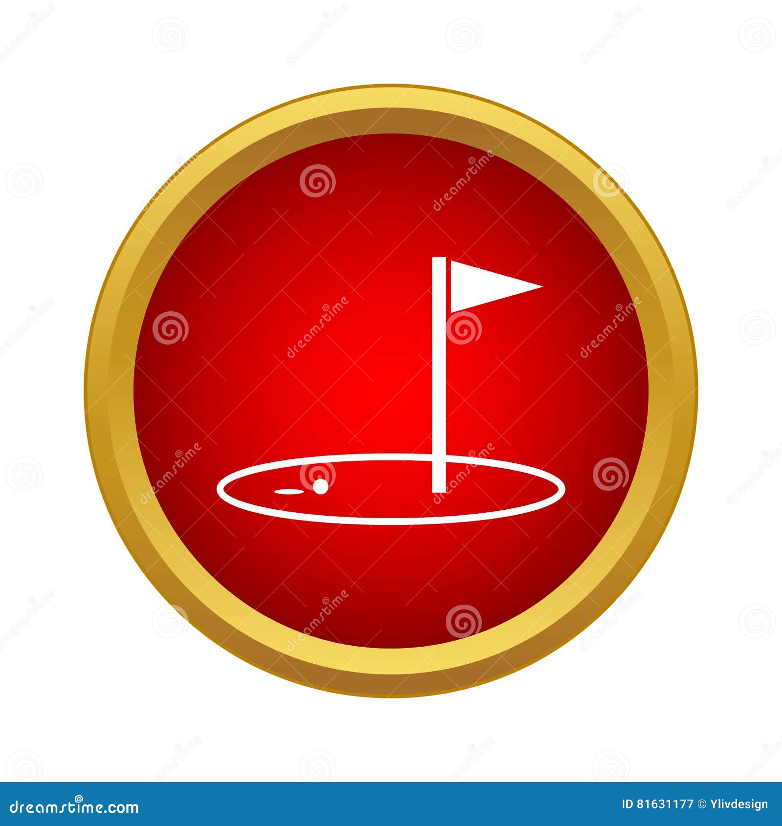 Golf Game Icon, Simple Style Stock Vector - Illustration of blow ...
