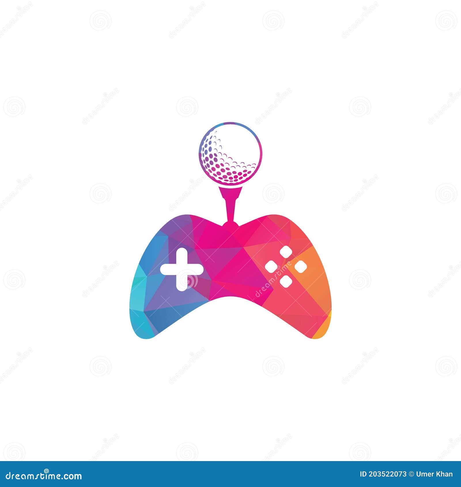 Golf Game Logo Design Template. Stock Vector - Illustration of ...
