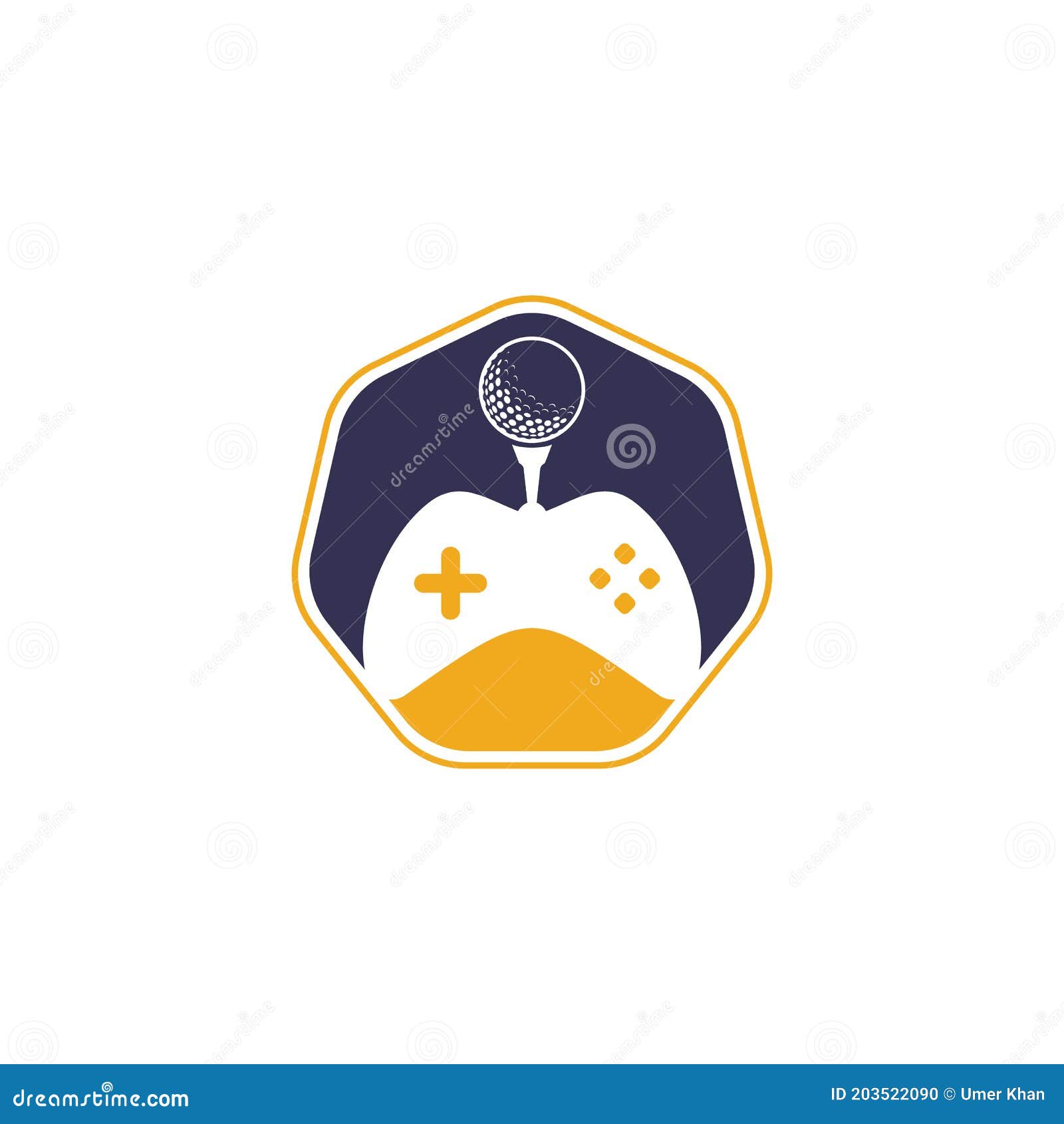 Golf Game Logo Design Template. Stock Vector - Illustration of console ...