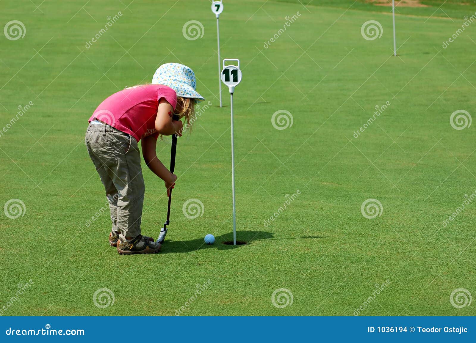 Golf girl stock photo. Image of action, practice, sunny - 1036194