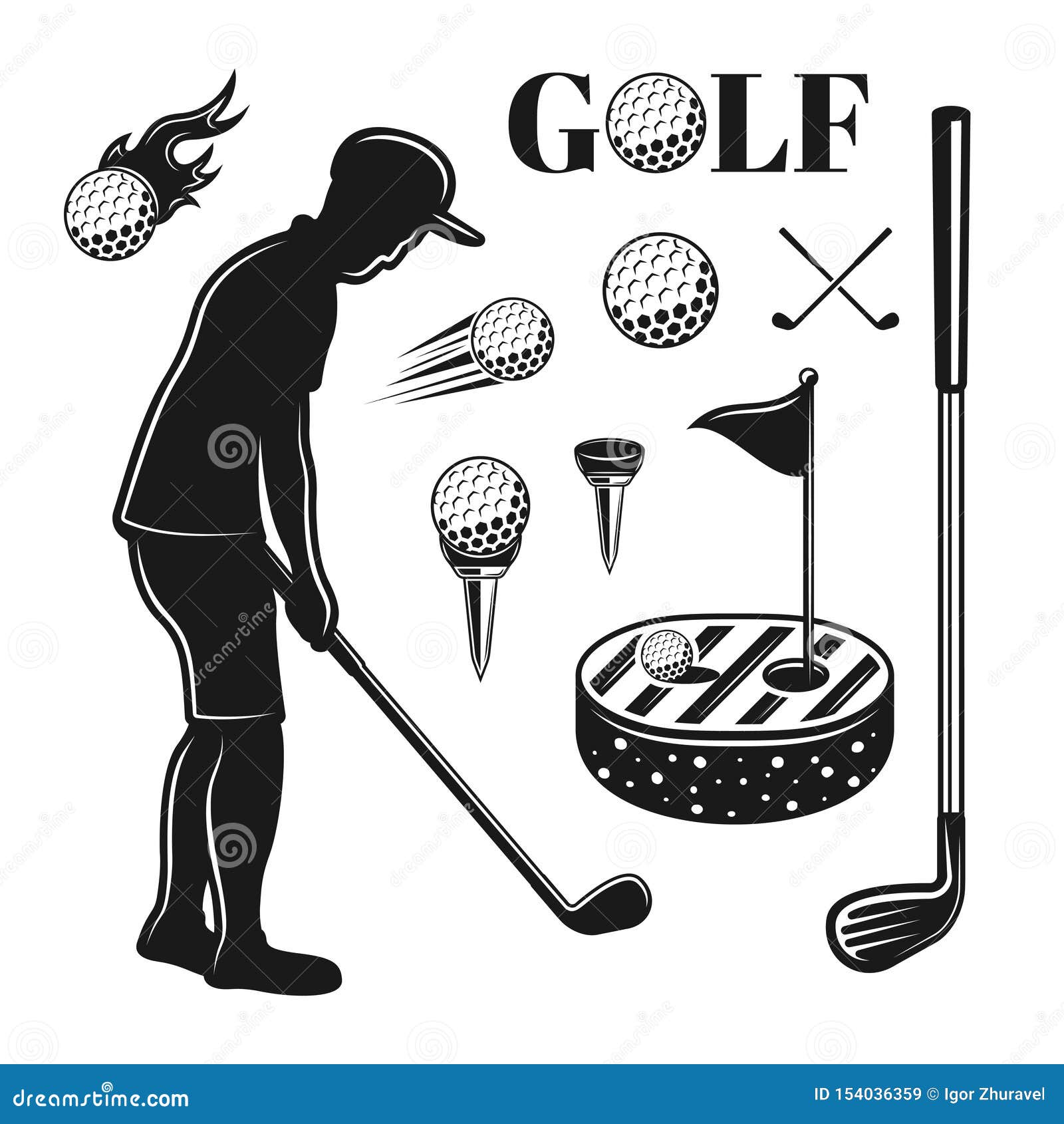 Golf And Golfing Symbol Royalty-Free Stock Image | CartoonDealer.com ...