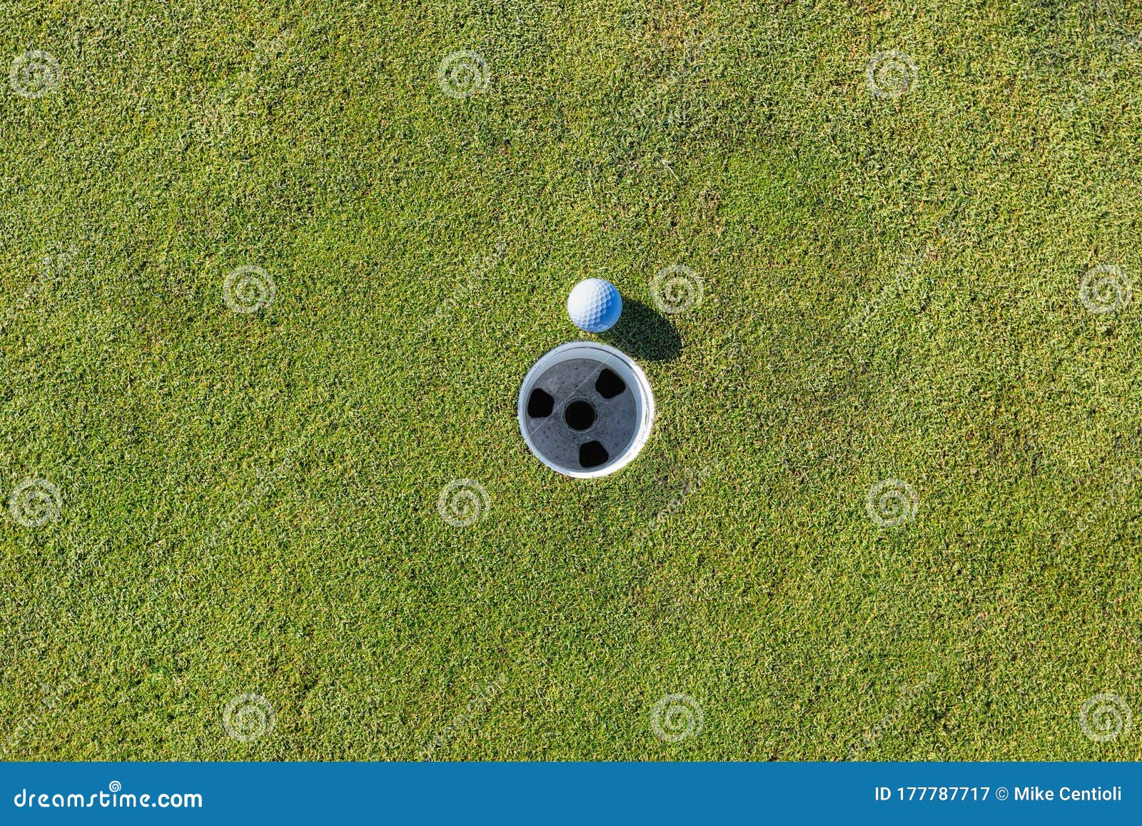 Golf Green with the Ball Next To the Hole Stock Image - Image of golfer ...