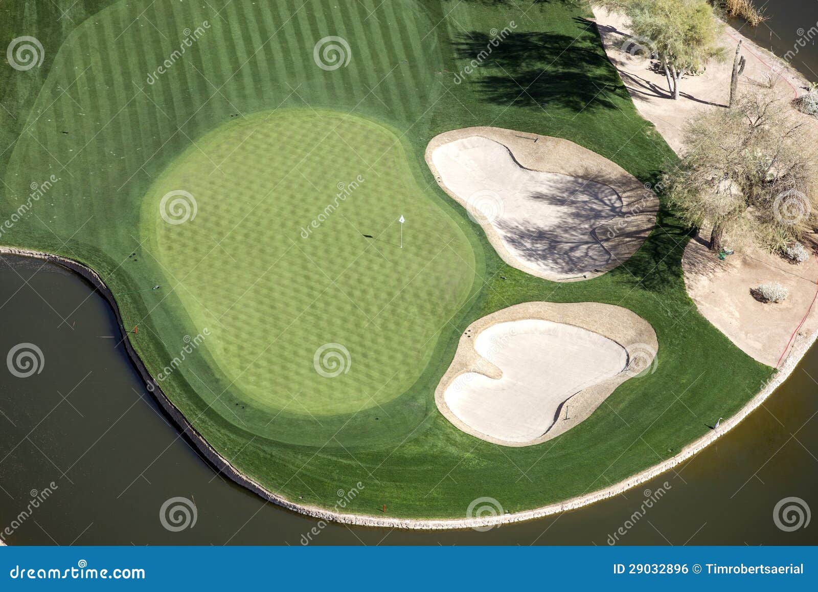 Golf Green with Sand Traps stock photo. Image of rakes - 29032896