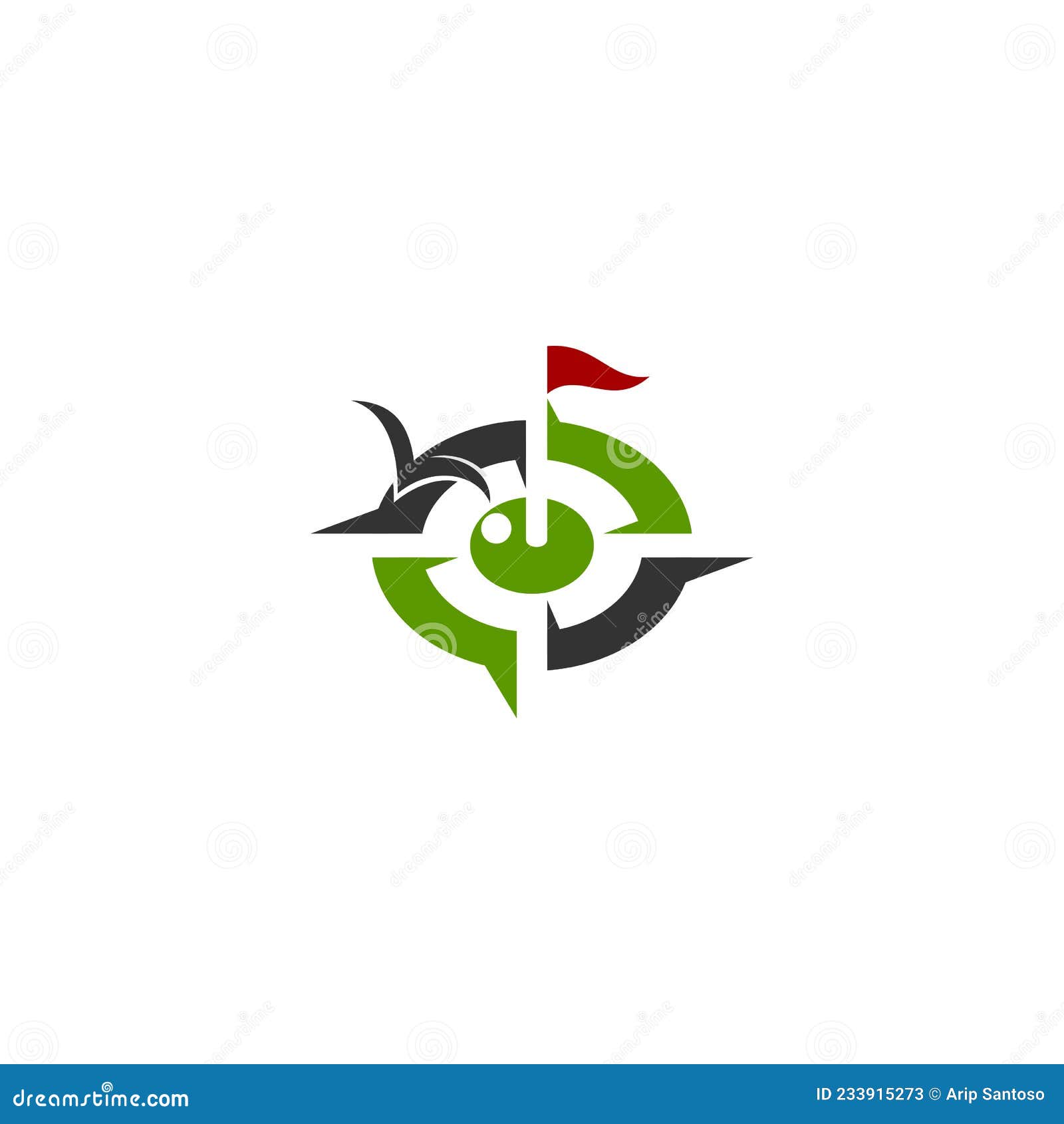 Golf Guide Education Solution Illustration Template Isolated Stock ...