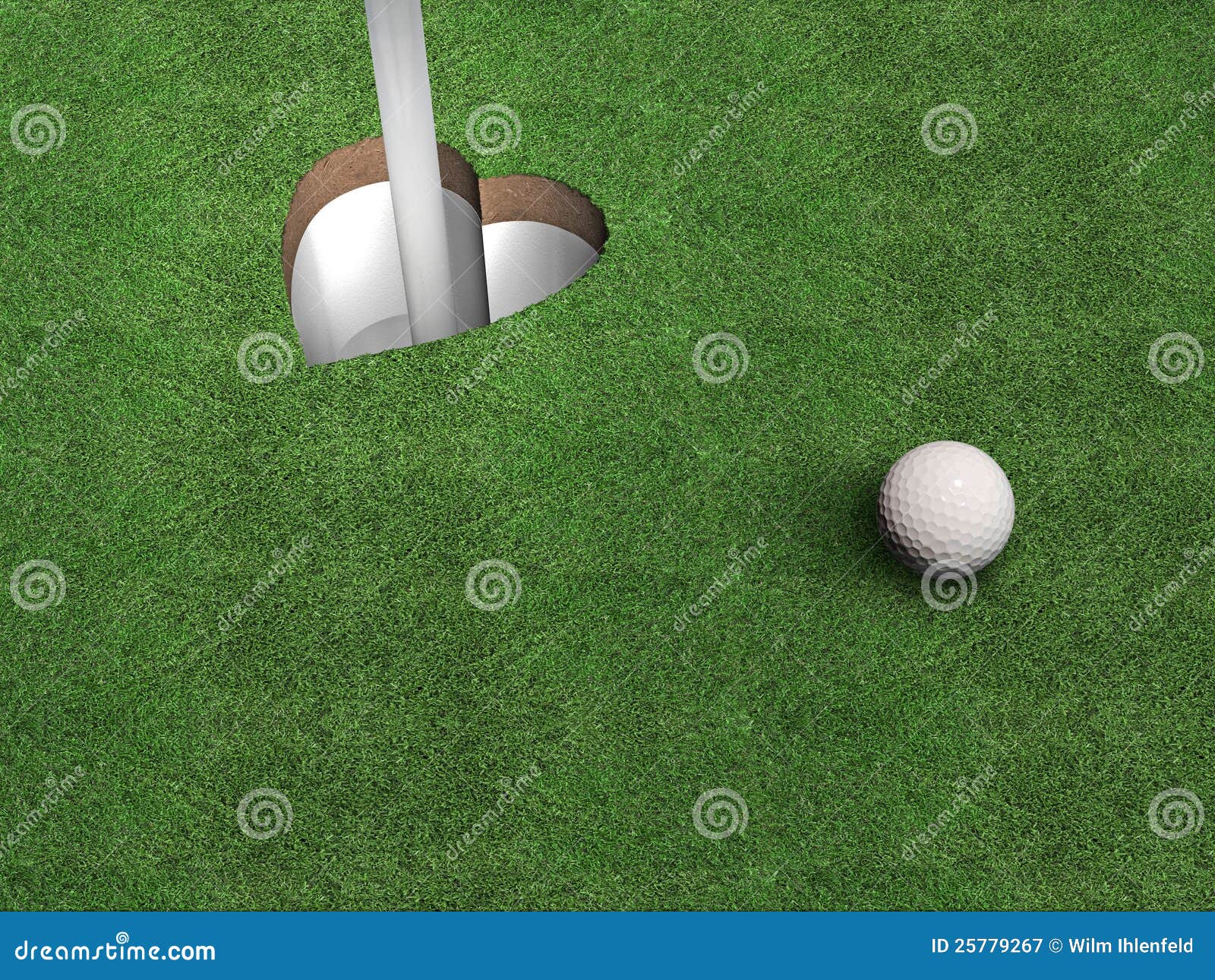 Golf Heart stock illustration. Illustration of conceptual - 25779267