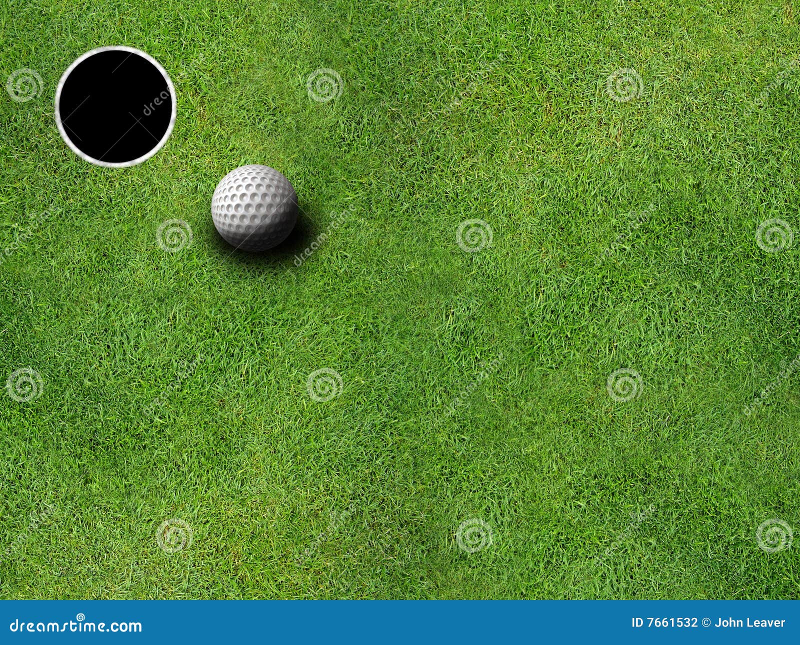 Golf hole and ball stock photo. Image of grass, pitch - 7661532