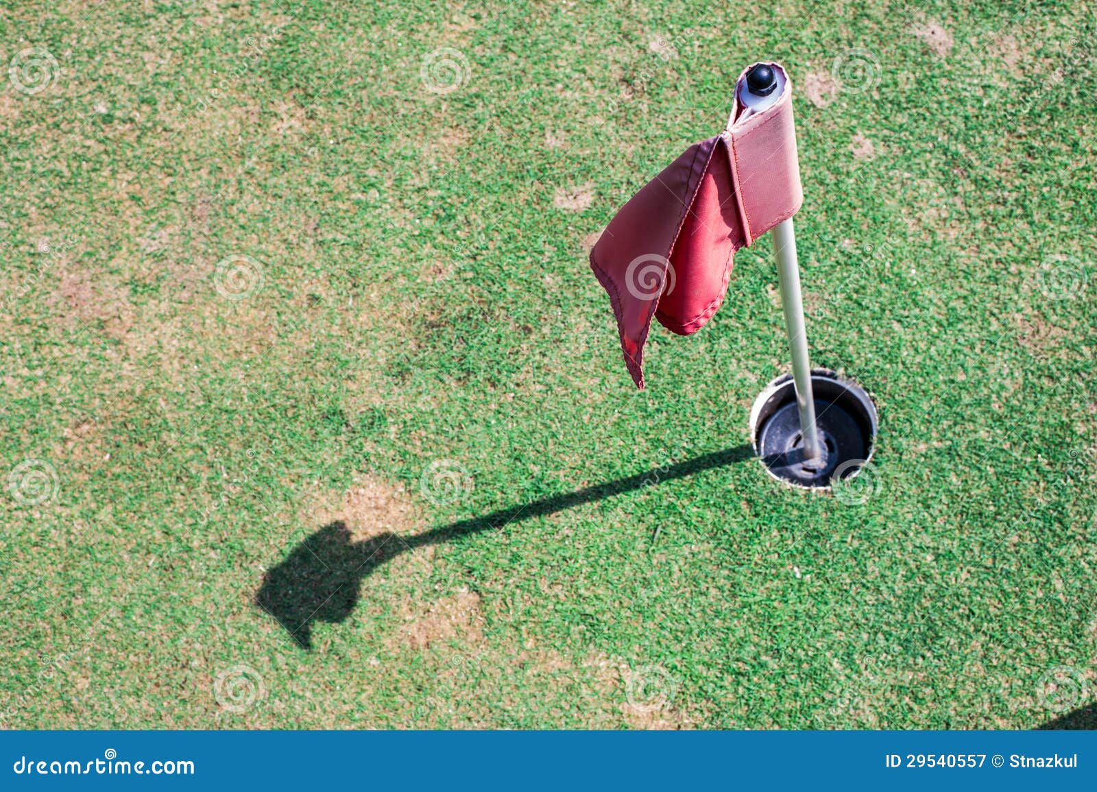 Golf hole with flag stock image. Image of recreational - 29540557
