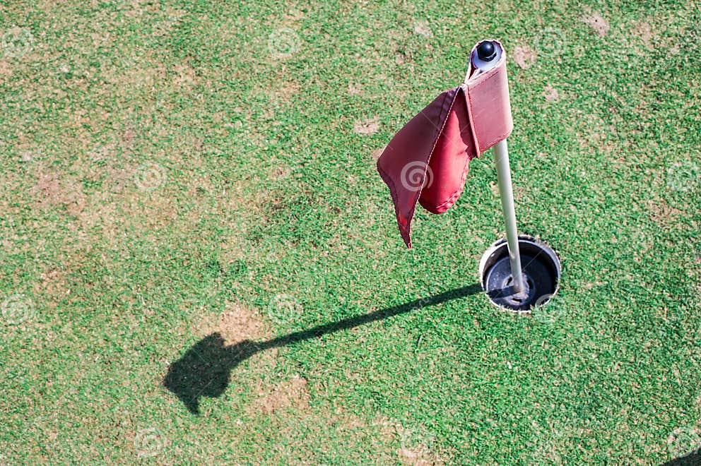 Golf hole with flag stock image. Image of recreational - 29540557