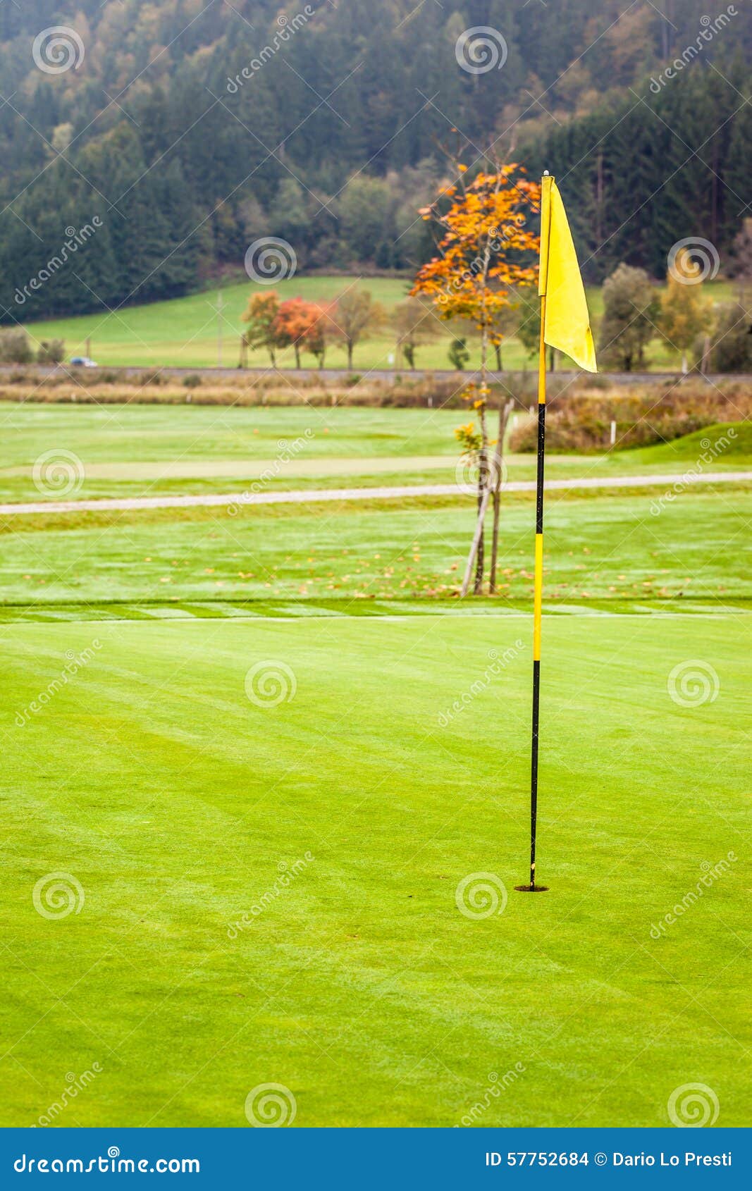 Golf hole stock photo. Image of hobby, nature, lawn, land - 57752684