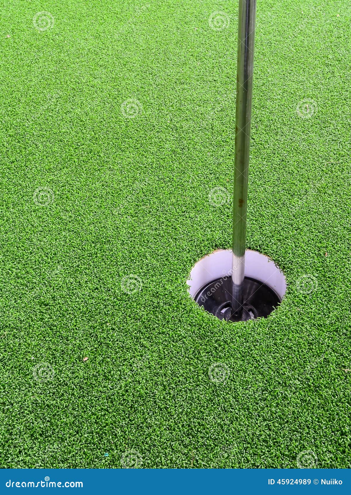 Golf Hole with Green Grass. Stock Image - Image of swing, player: 45924989