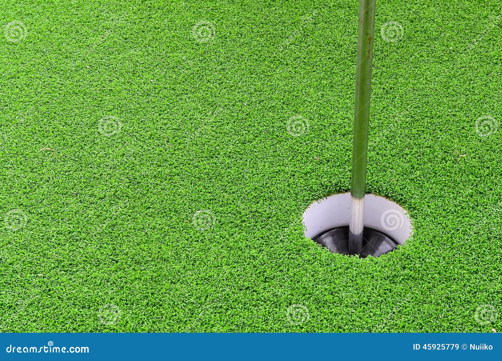 Golf Hole with Green Grass. Stock Image - Image of round, green: 45925779