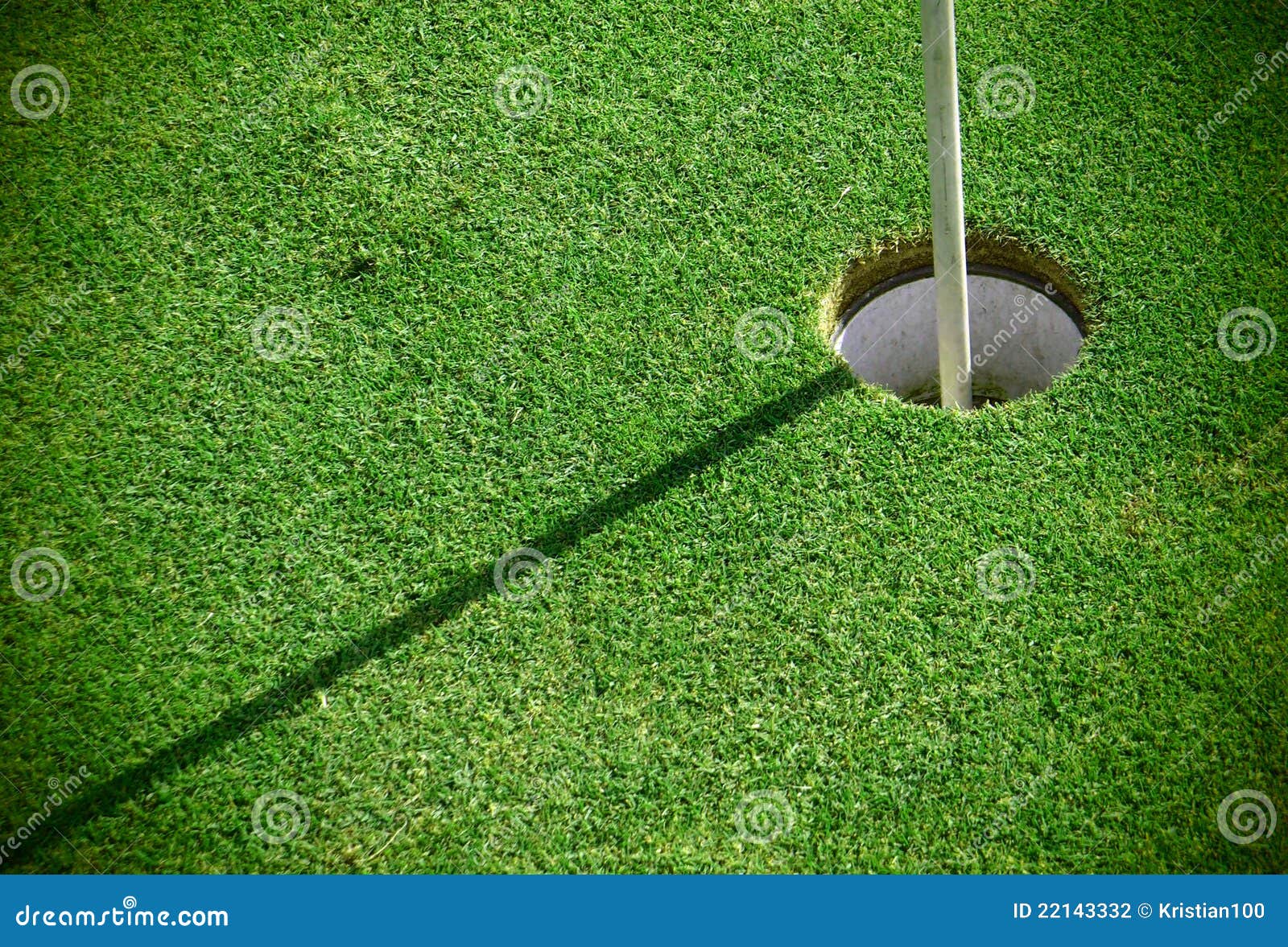 A golf hole and a pin stock photo. Image of nature, hole - 22143332