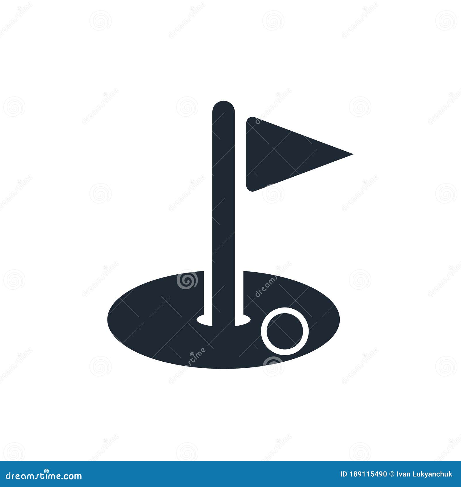 Golf icon sport sign stock vector. Illustration of exercise - 189115490