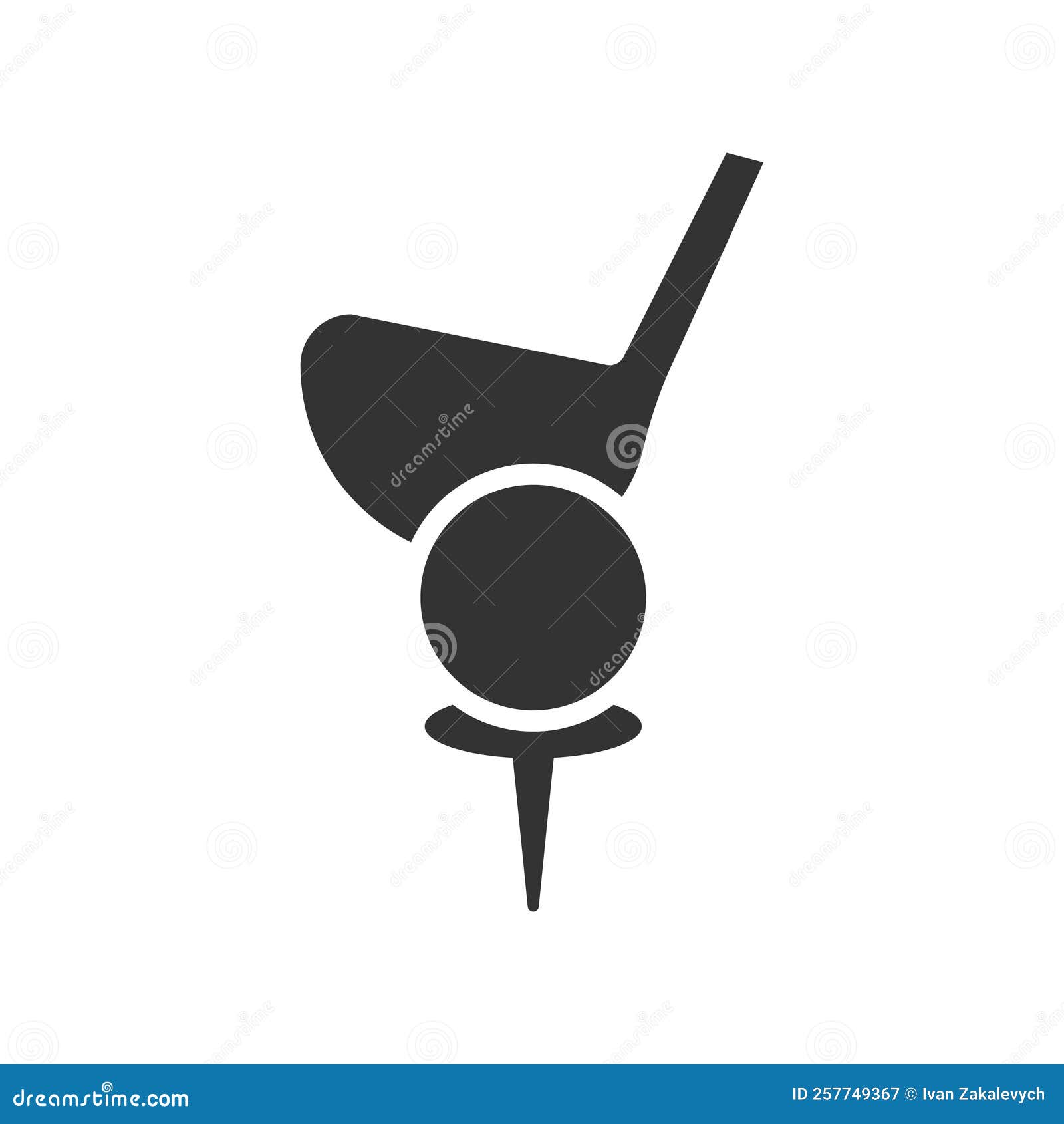 Golf Icon. Ball and Putter Symbol. Sign Golfing Vector Stock Vector ...