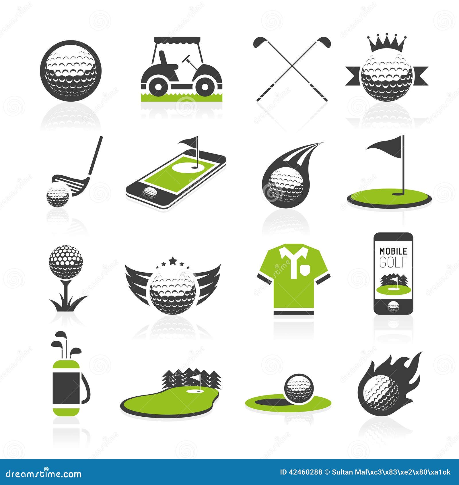Golf Icon Set 2 Vector Illustration | CartoonDealer.com #42460288