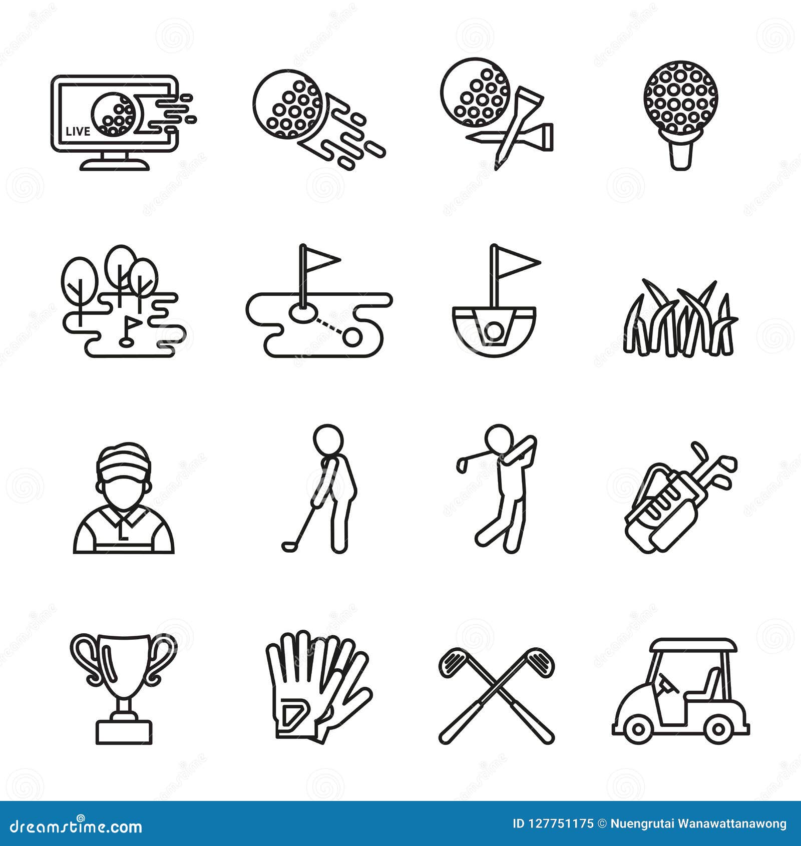 Golf Icon Set 2 Vector Illustration | CartoonDealer.com #42460288