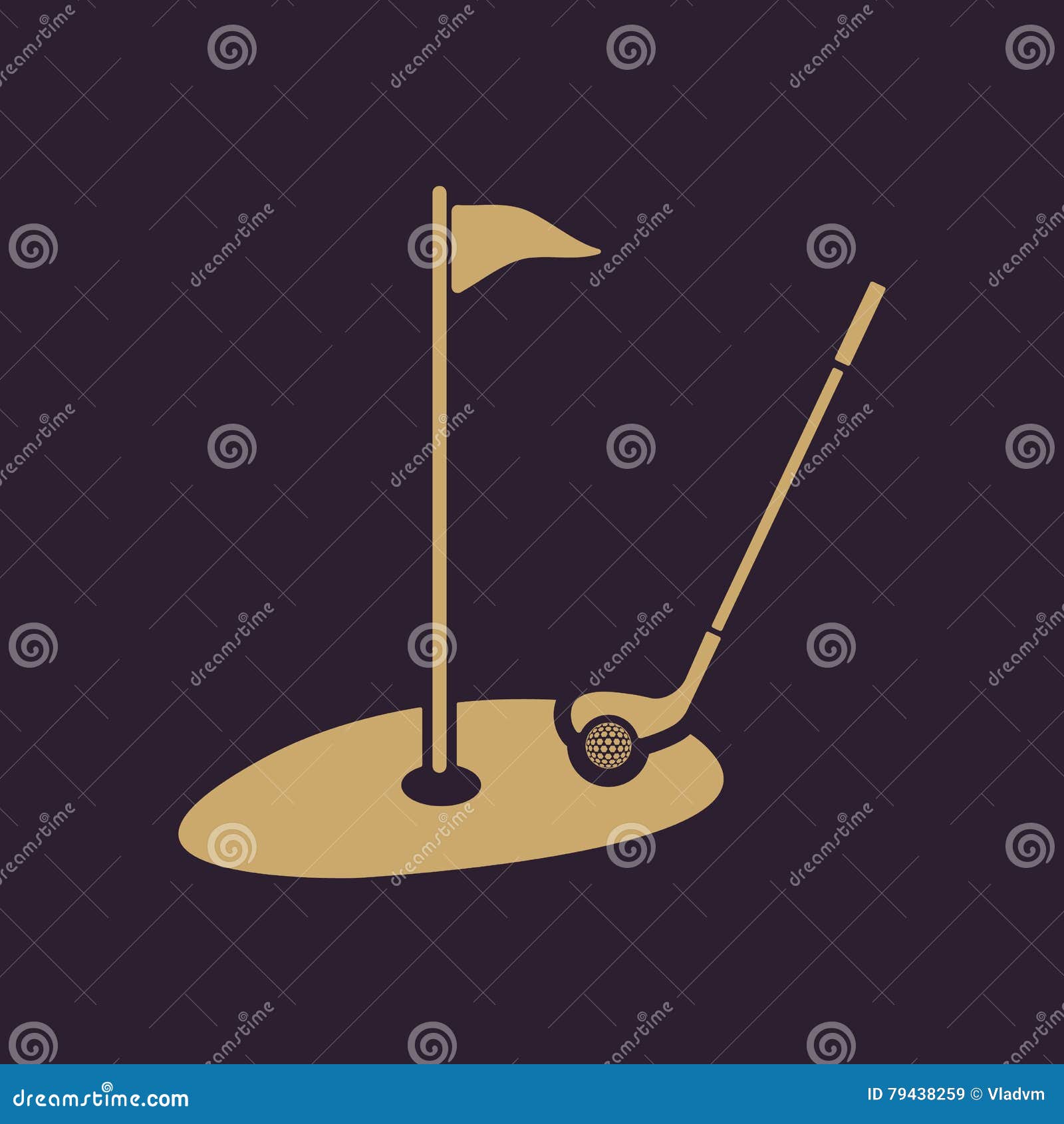The Golf Icon. Sport Symbol Stock Vector - Illustration of putter ...