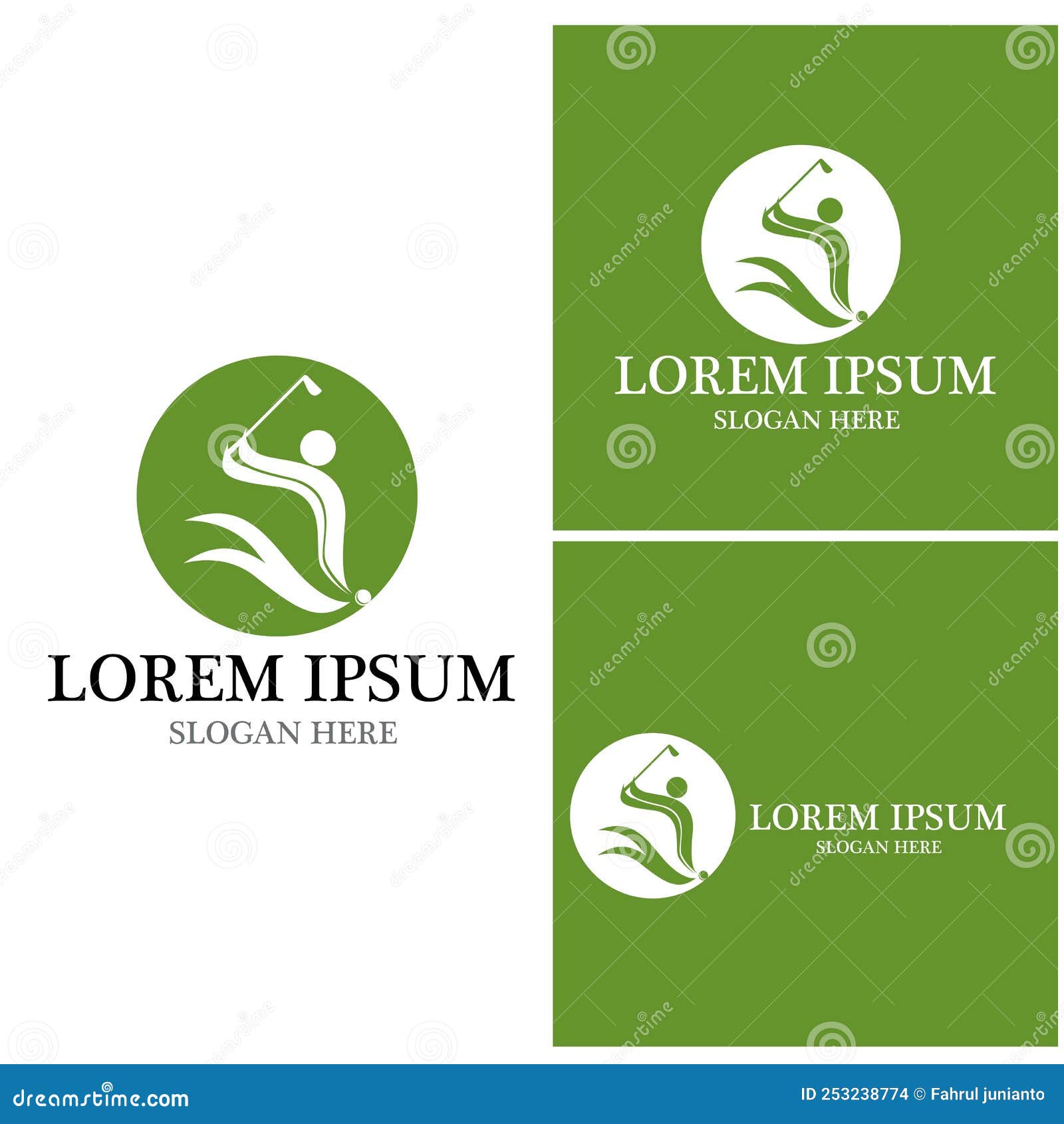 Golf Icon and Symbol Vector Template Stock Illustration - Illustration ...