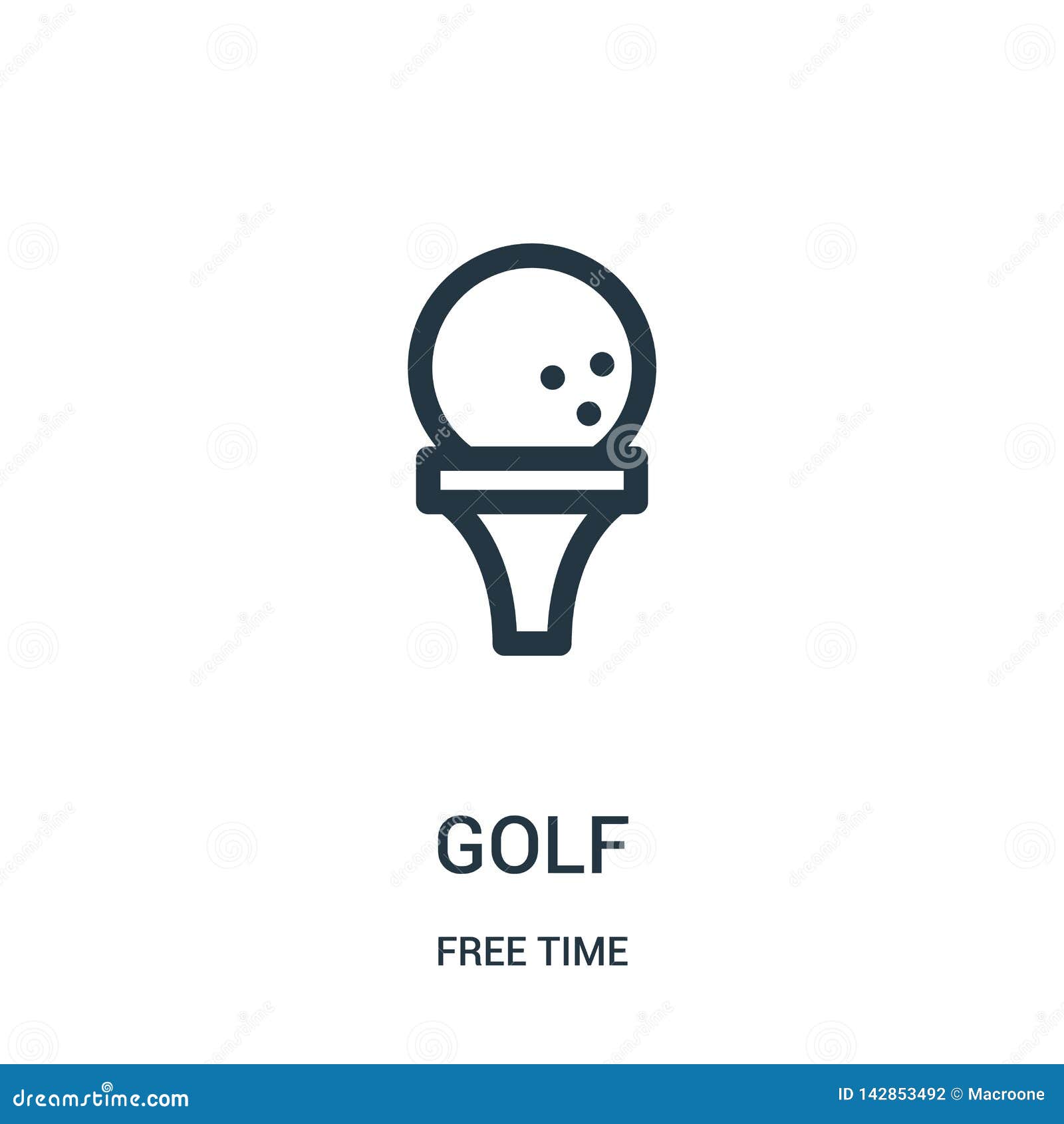 Golf Icon Vector from Free Time Collection. Thin Line Golf Outline Icon ...