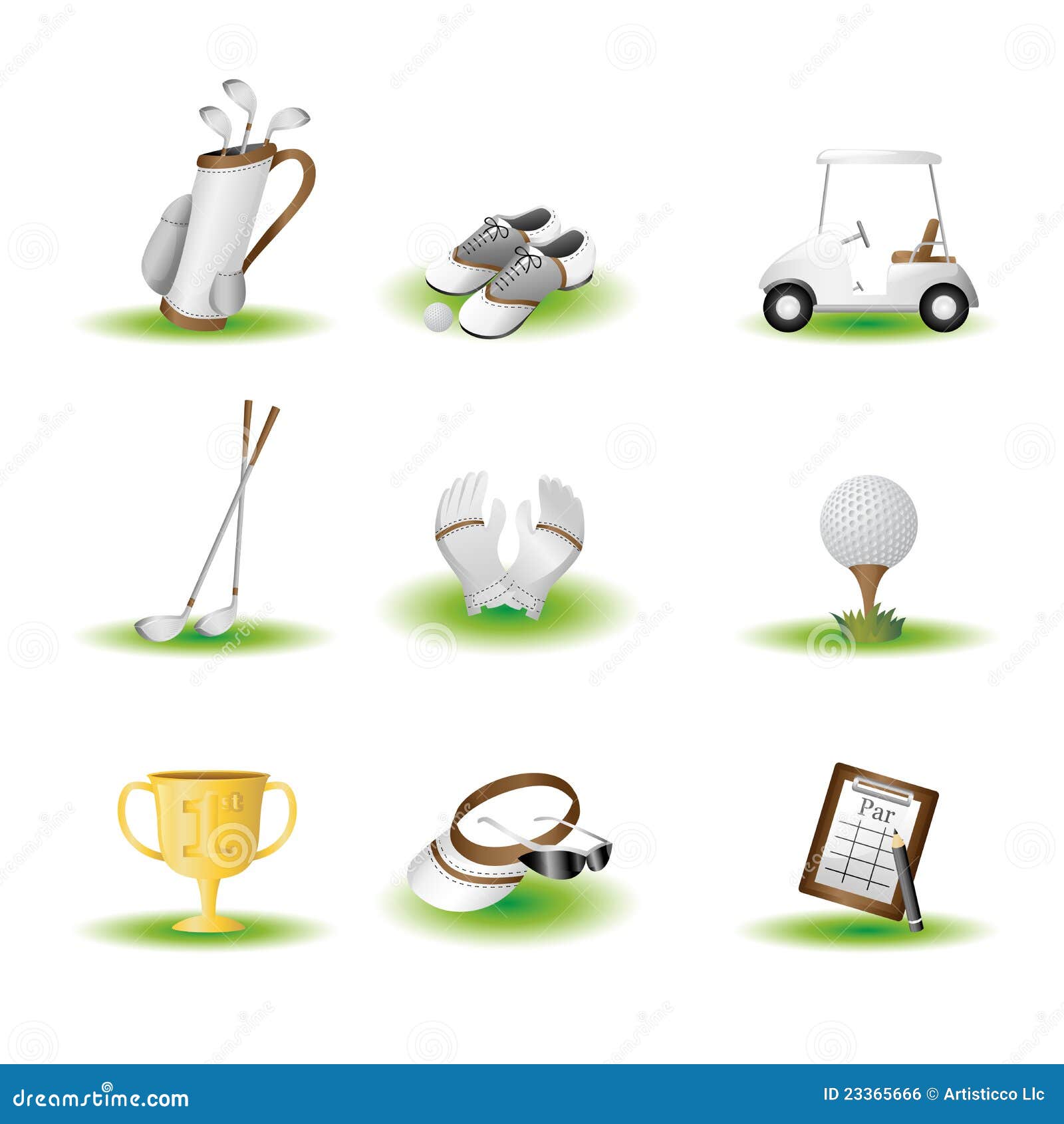 Golf icons stock vector. Illustration of icons, sport - 23365666