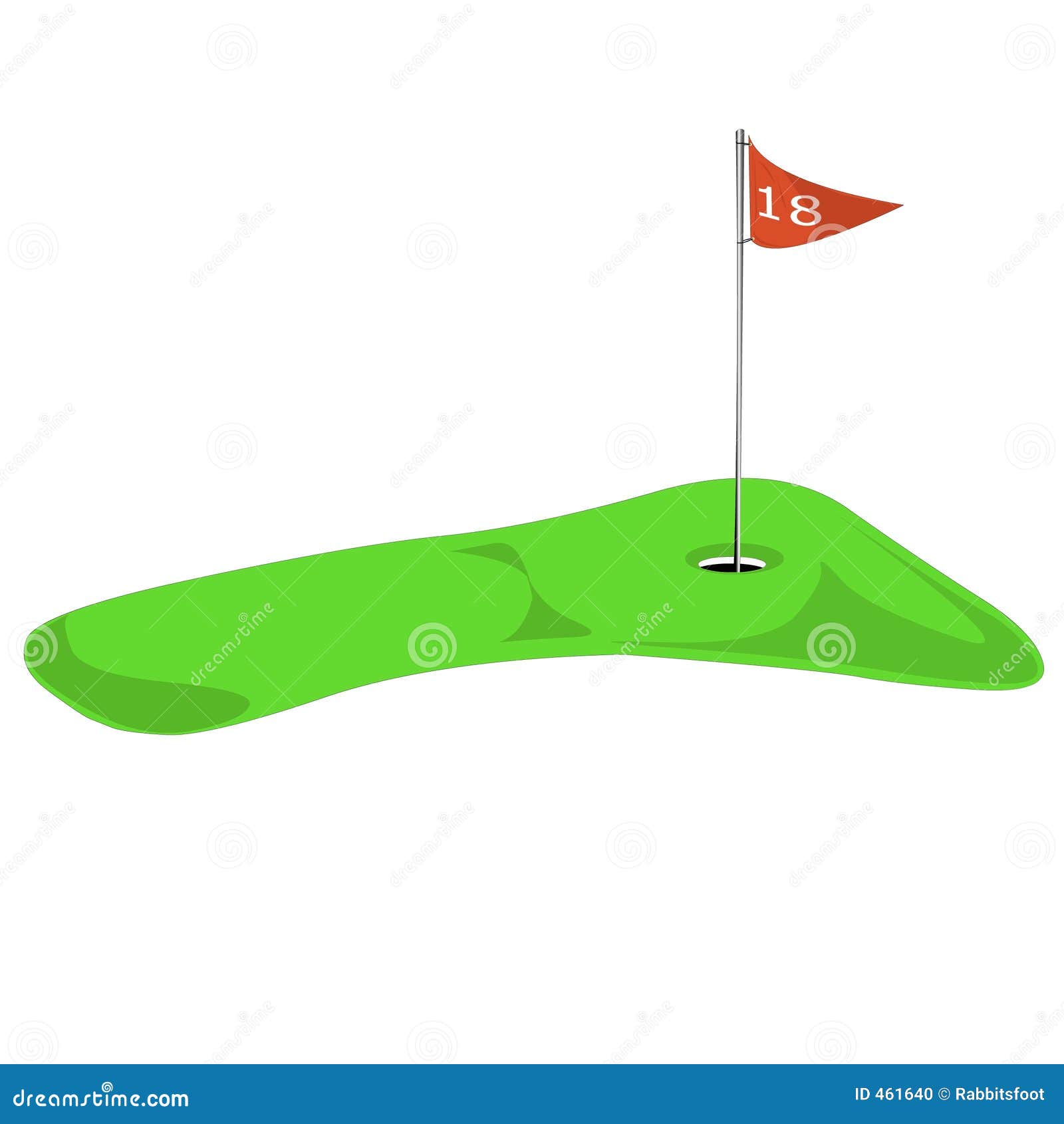 Golf Image 18th Hole stock illustration. Illustration of putt - 461640