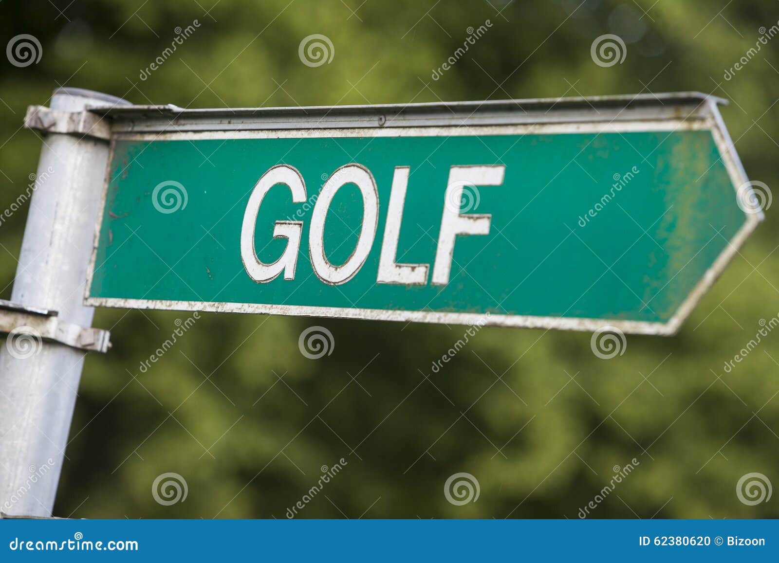 Golf indicator sign stock photo. Image of arrow, golf - 62380620