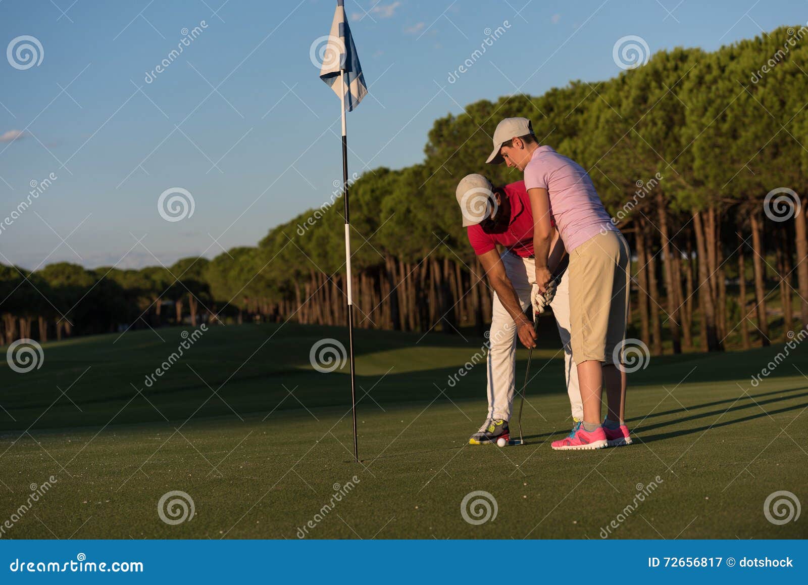 Golf instructions stock image. Image of happy, lesson - 72656817