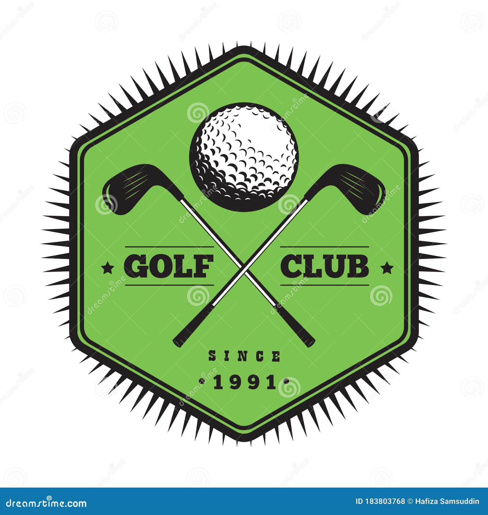 Golf Label. Vector Illustration Decorative Background Design Stock ...