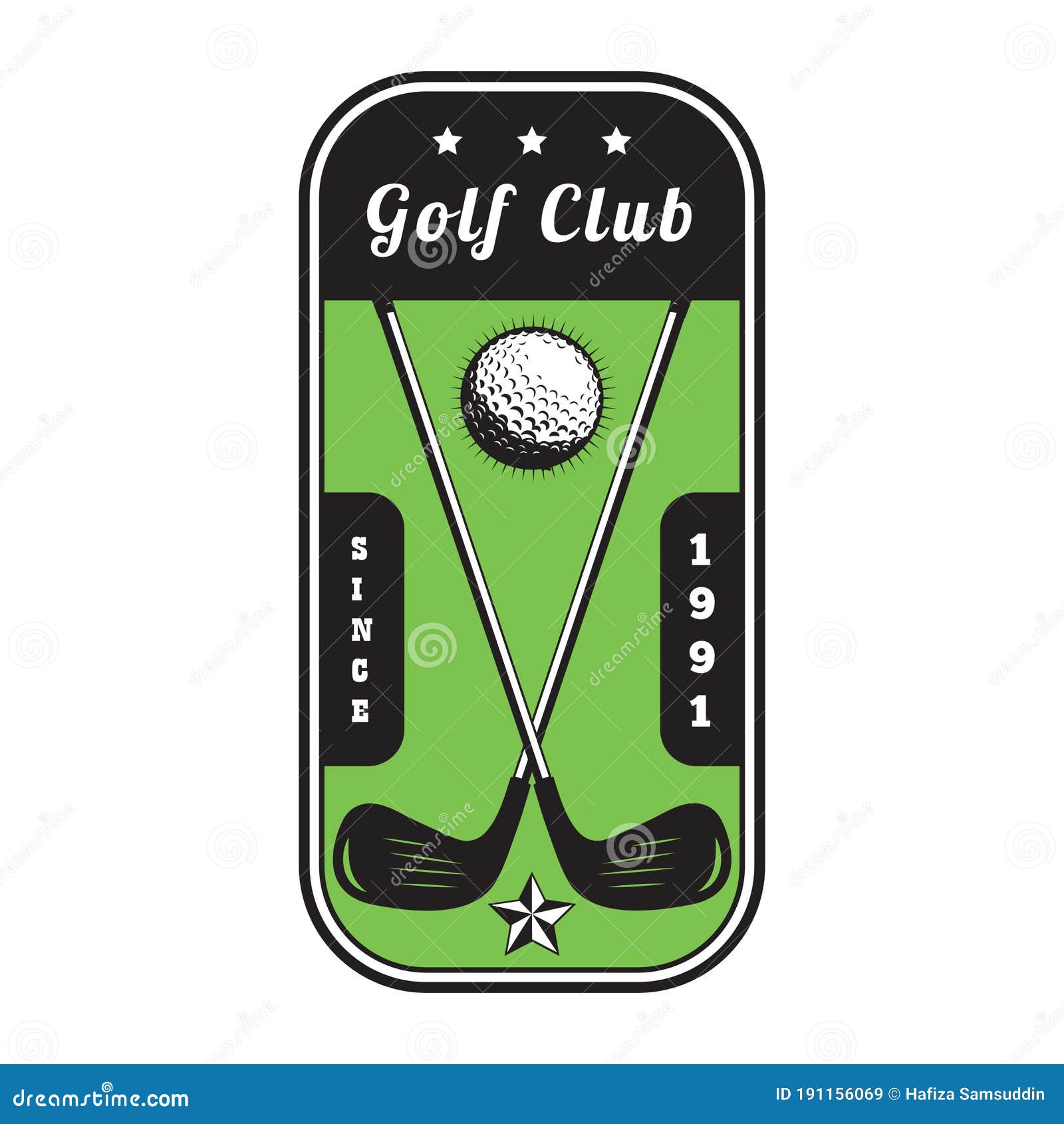 Golf Label. Vector Illustration Decorative Design Stock Vector ...