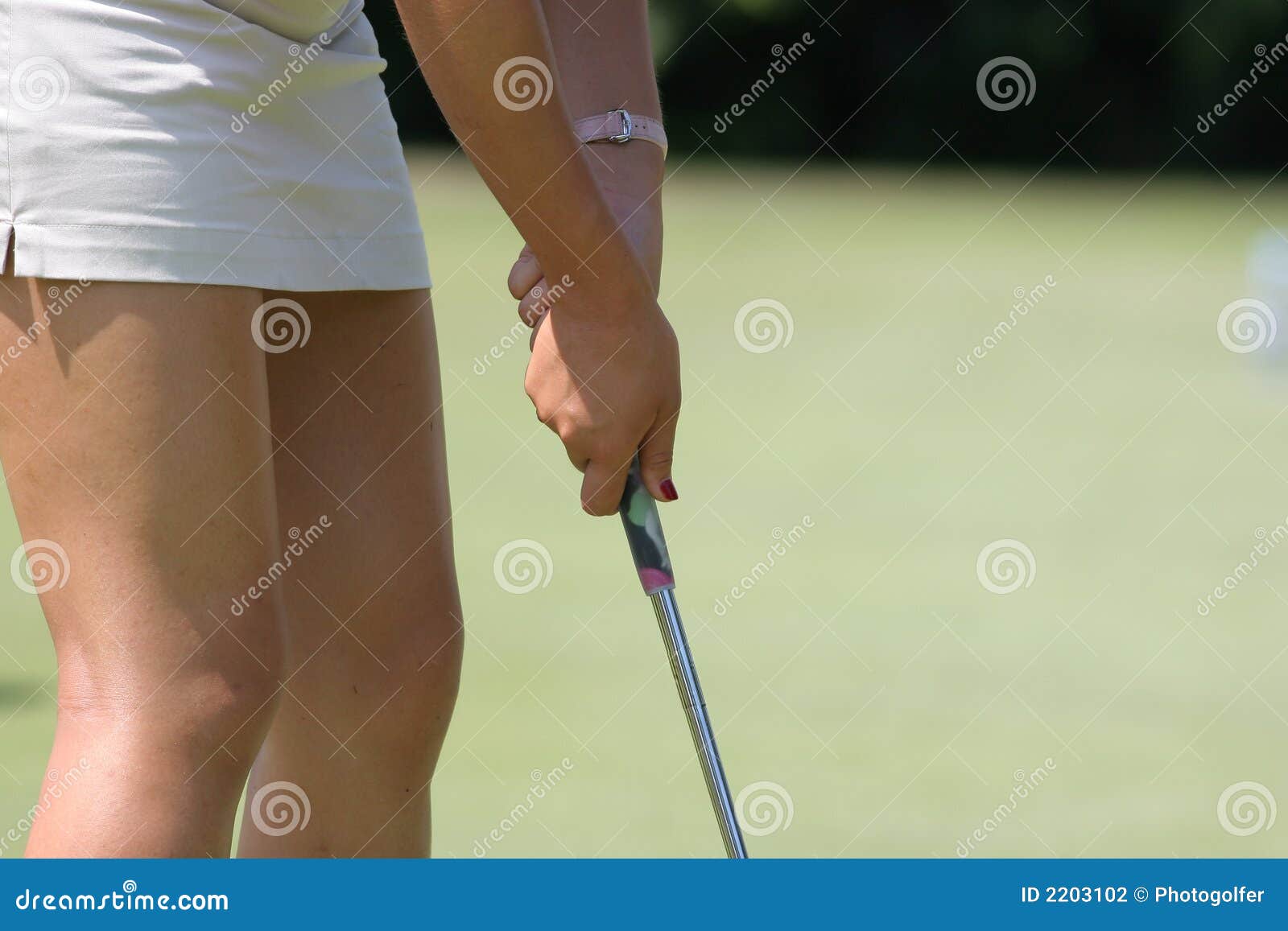 Golf lady at putting stock photo. Image of putter, ball - 2203102