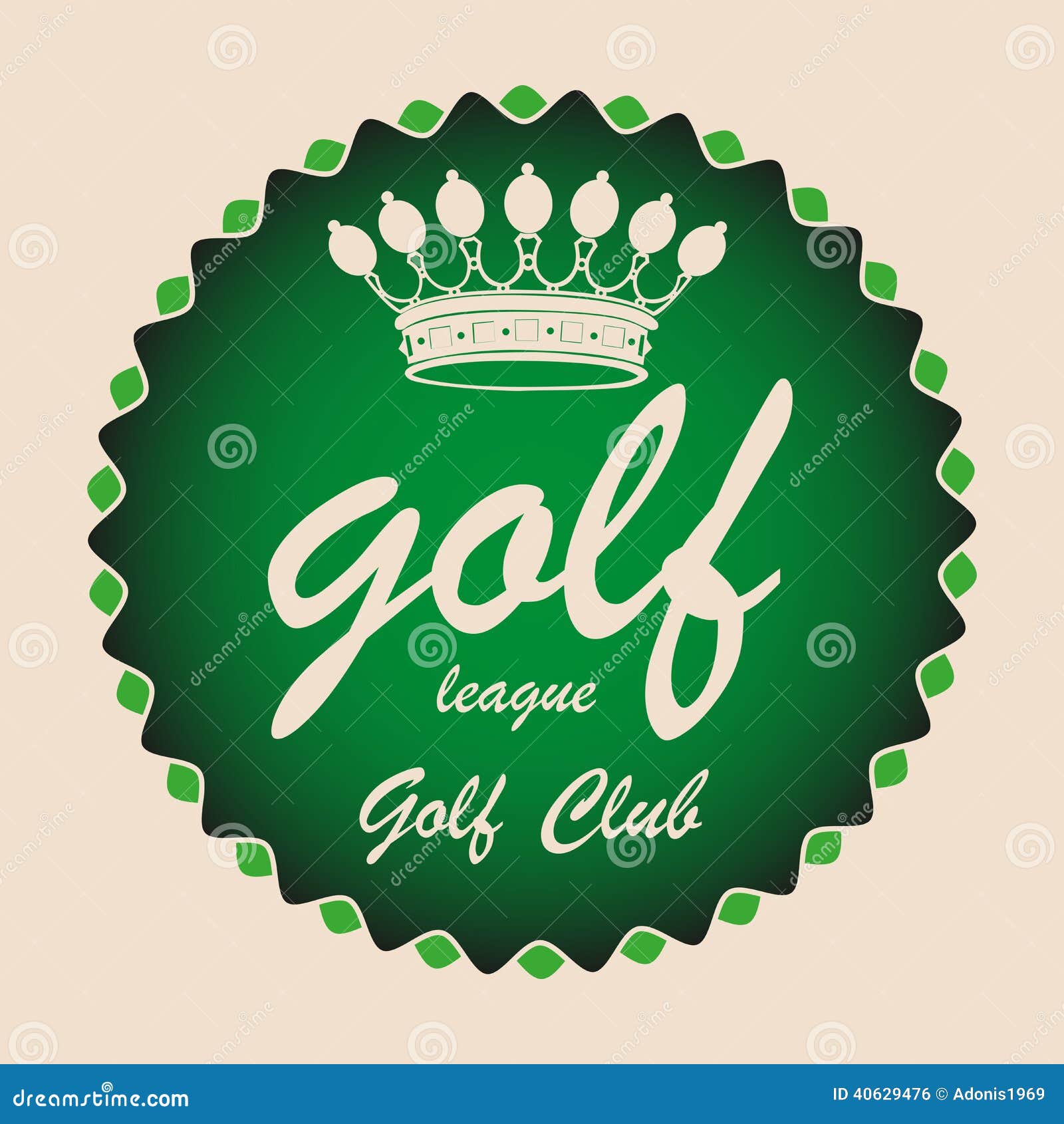 Golf league sign stock illustration. Illustration of symbol - 40629476