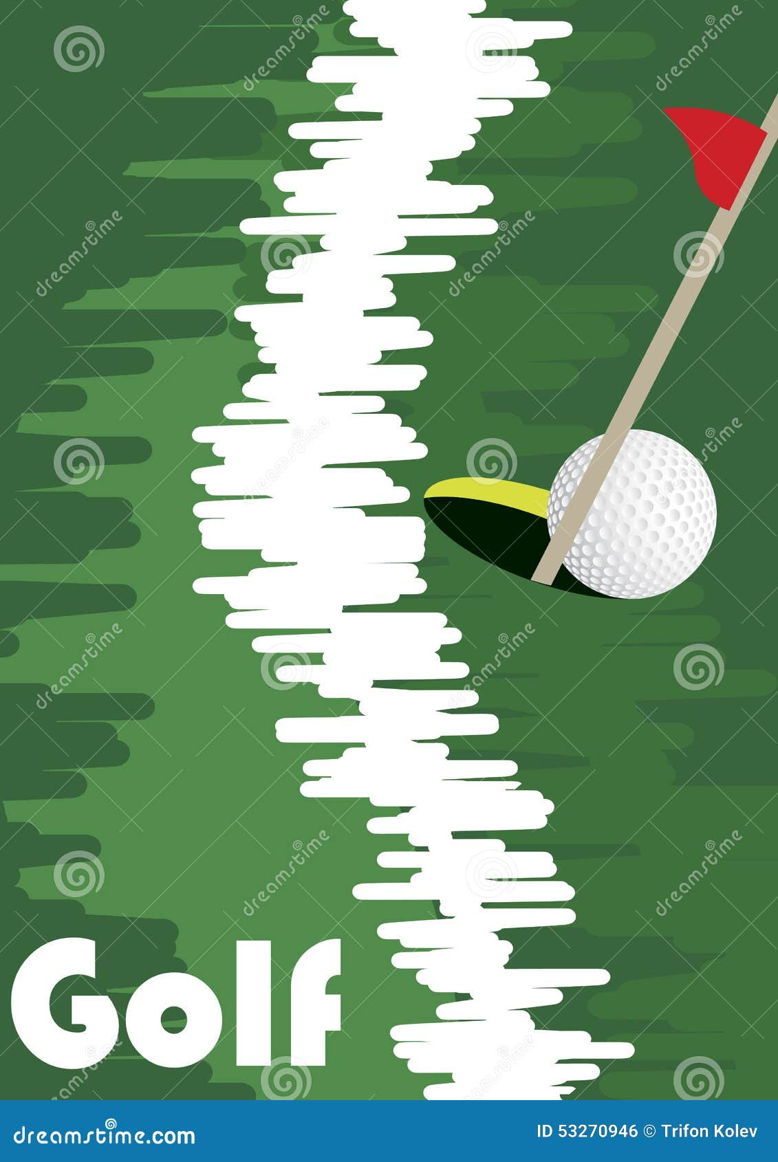 Golf line stock vector. Illustration of decoration, golfer - 53270946