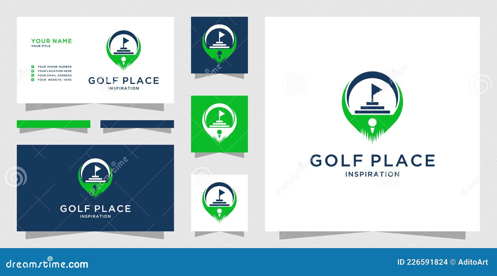 Golf location logo design stock vector. Illustration of screenshot ...