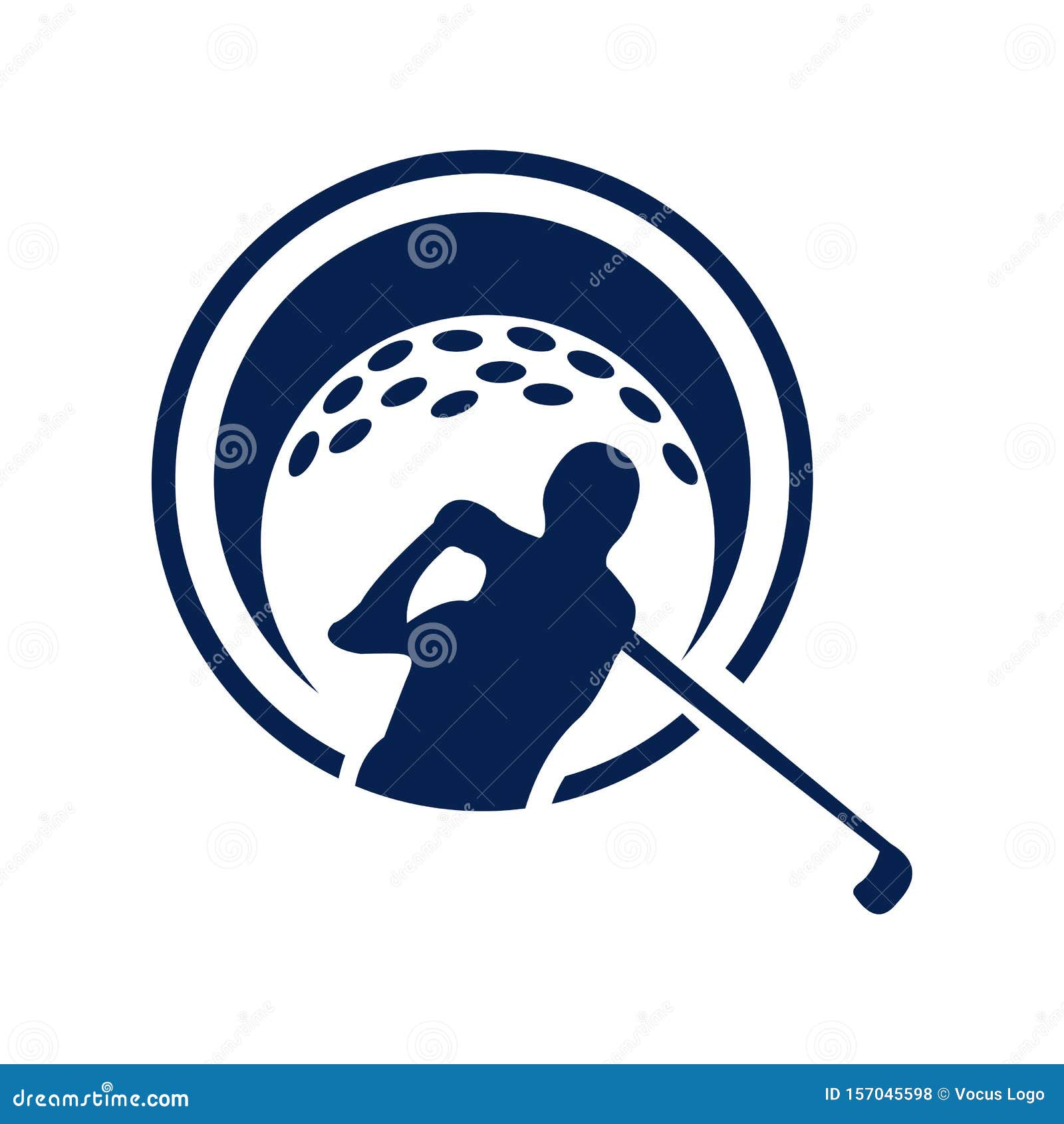 Golf Logo Graphic Design Template Vector Illustration Stock