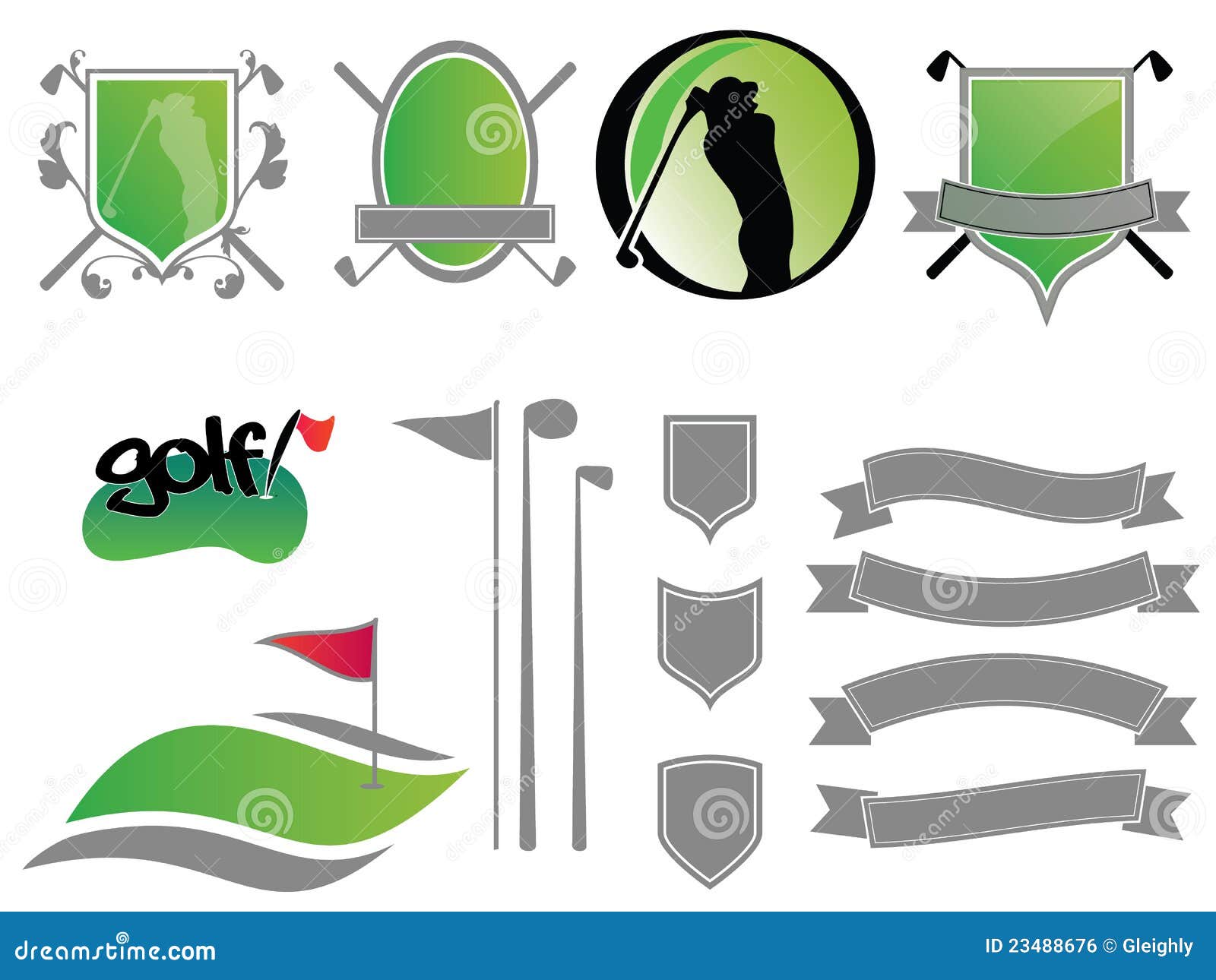Golf Logos stock vector. Illustration of blank, golfer - 23488676