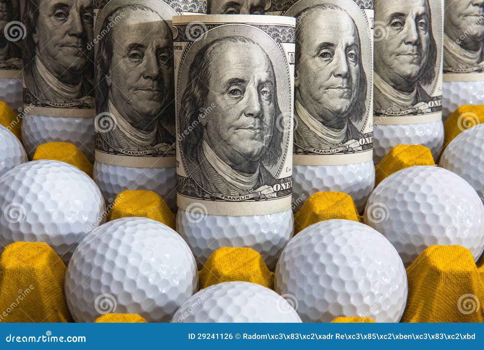 Golf and money stock photo. Image of business, america - 29241126