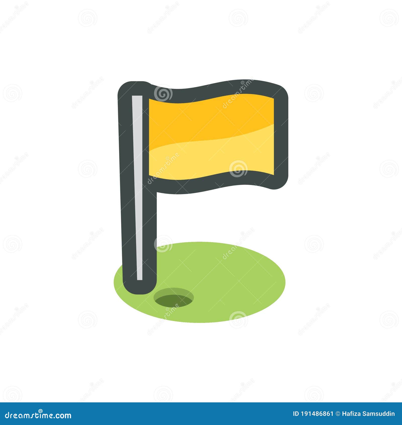 Golf Pin Flag. Vector Illustration Decorative Design Stock Vector ...