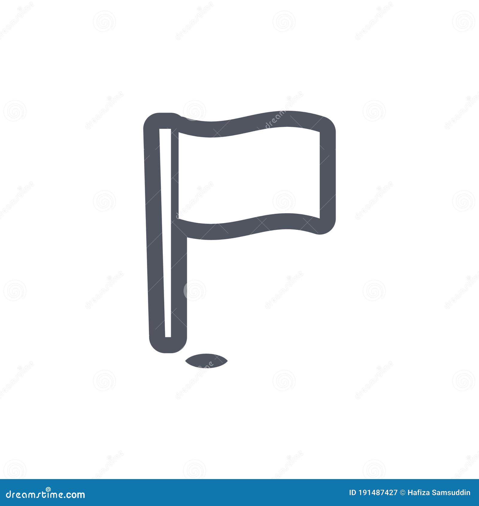 Golf Pin Flag. Vector Illustration Decorative Design Stock Vector ...