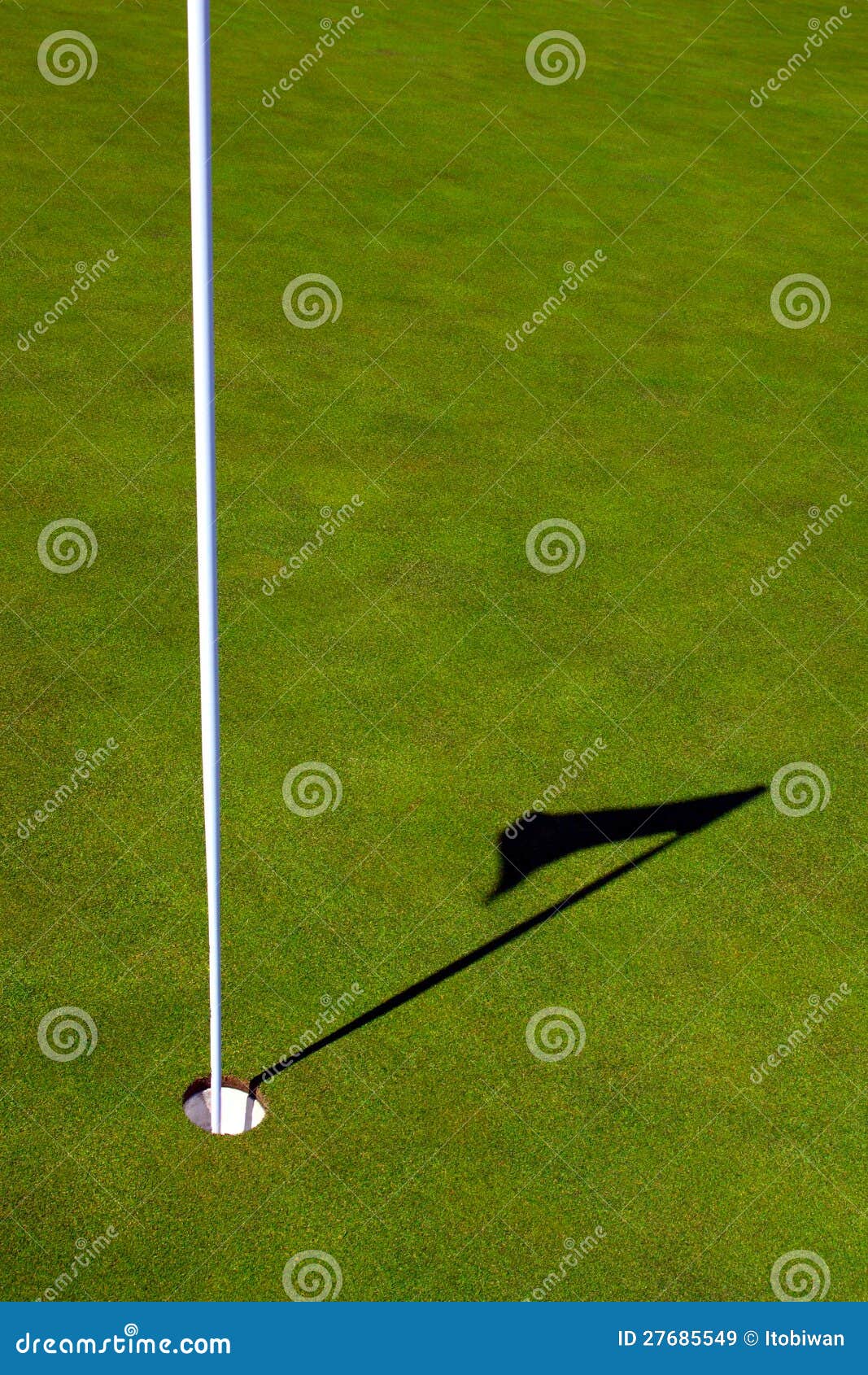 Golf Pin and Shadow stock image. Image of lush, flag - 27685549