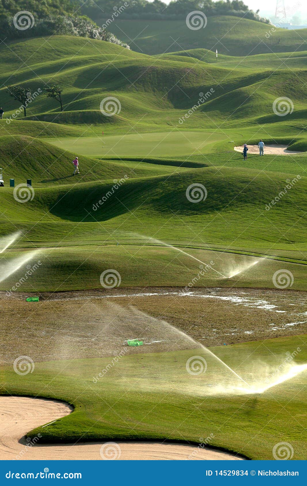 Golf place stock photo. Image of hill, dramatic, green - 14529834