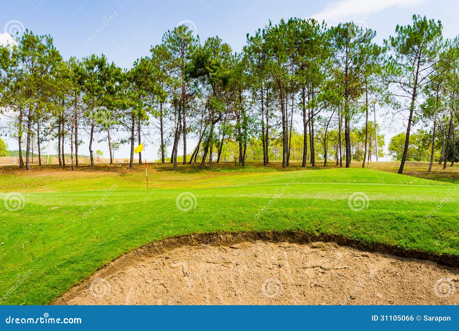 Golf Place with Gorgeous Green Stock Photo - Image of green, beautiful ...