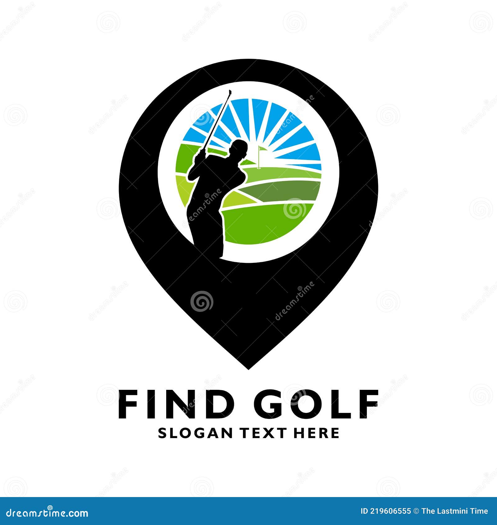 Golf play logo stock vector. Illustration of leisure - 219606555