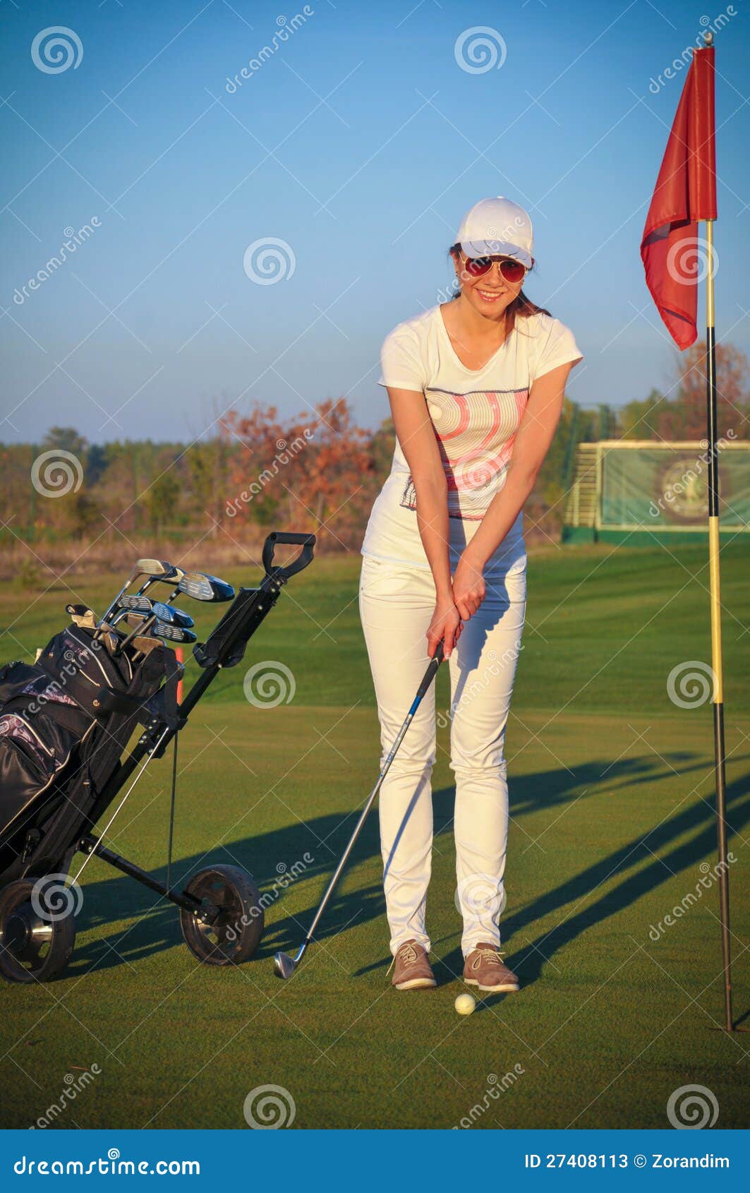 Golf player stock image. Image of blonde, beauty, golfer - 27408113