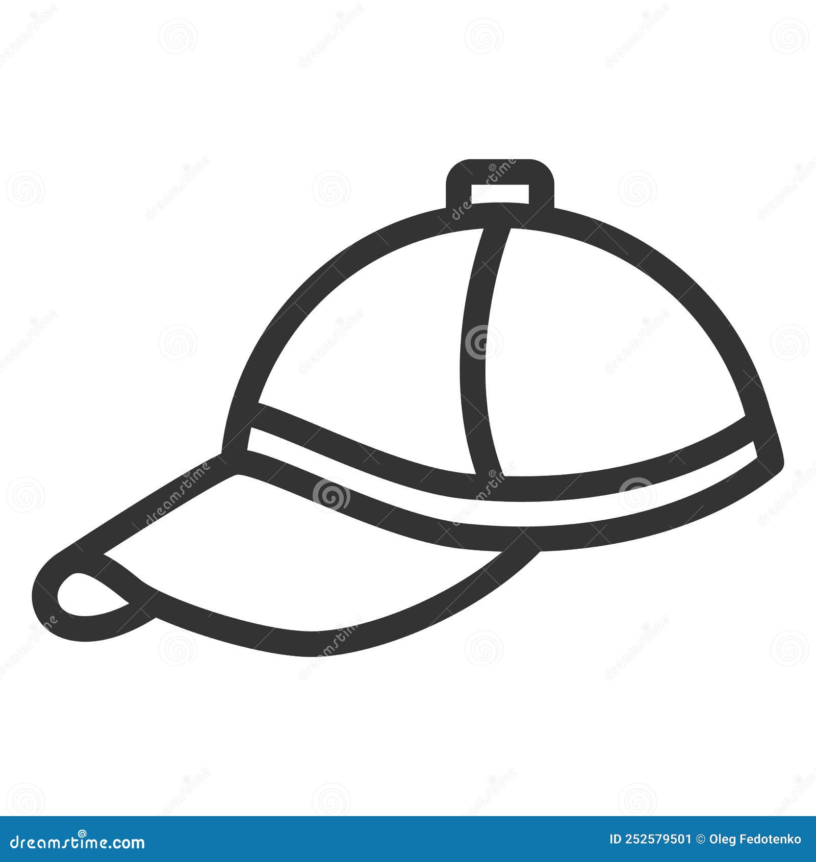 Golf player cap stock vector. Illustration of front - 252579501