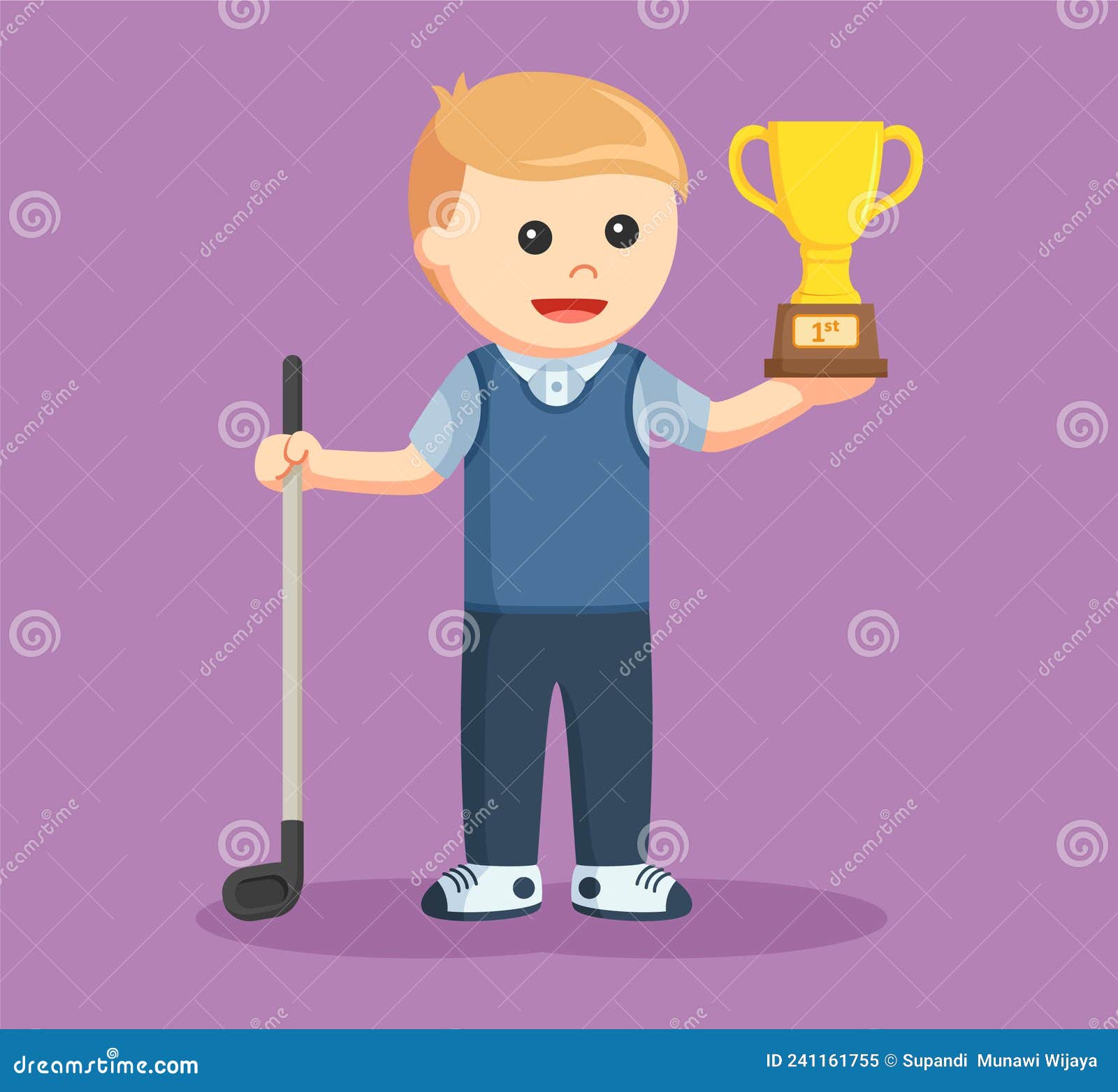 Golf Player Character Profession Design Vector Stock Vector ...