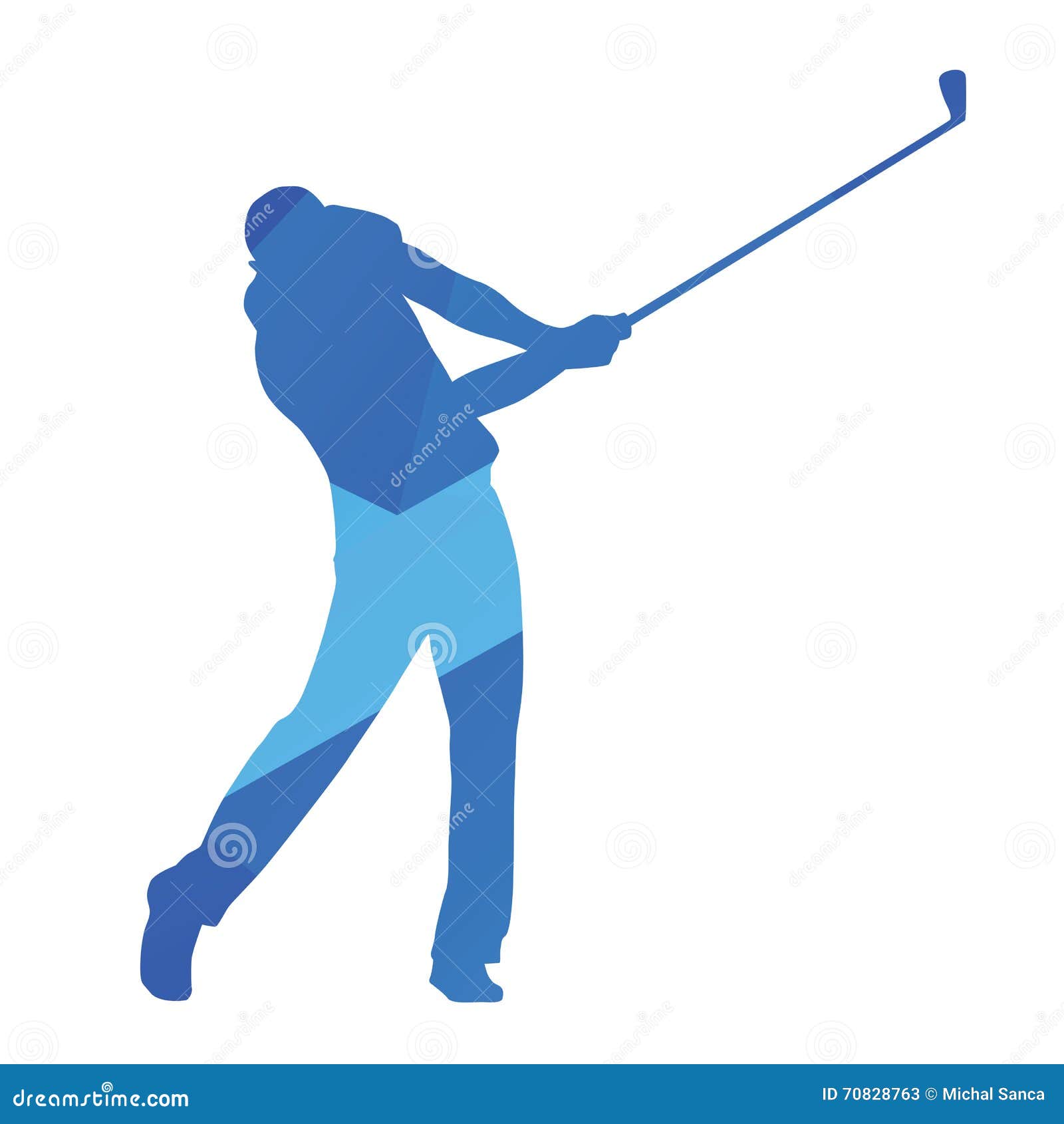 Golf Player, Golf Swing Vector Silhouette Stock Vector - Illustration ...